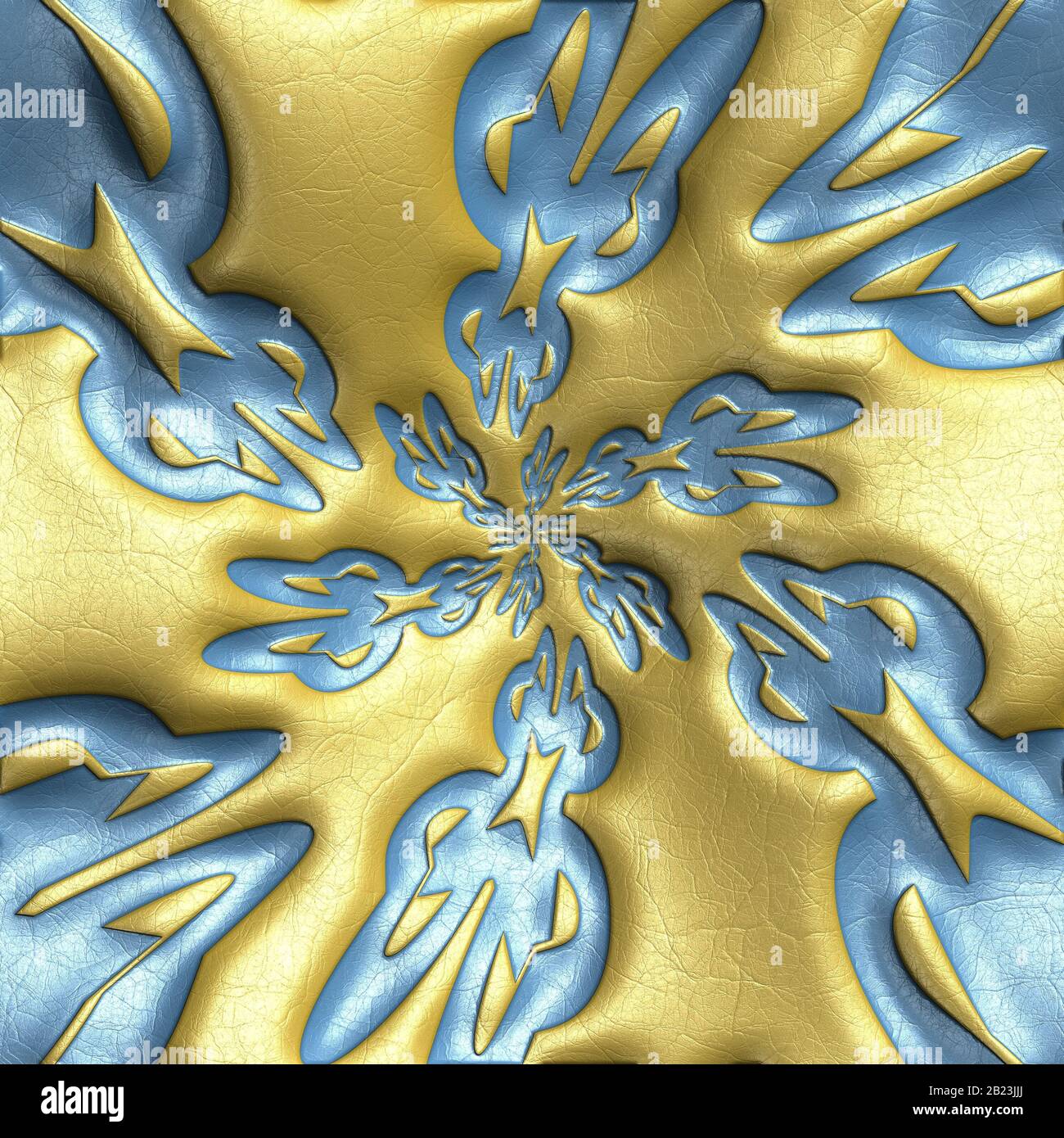 Leather tile with embossed optical illusion Stock Photo - Alamy