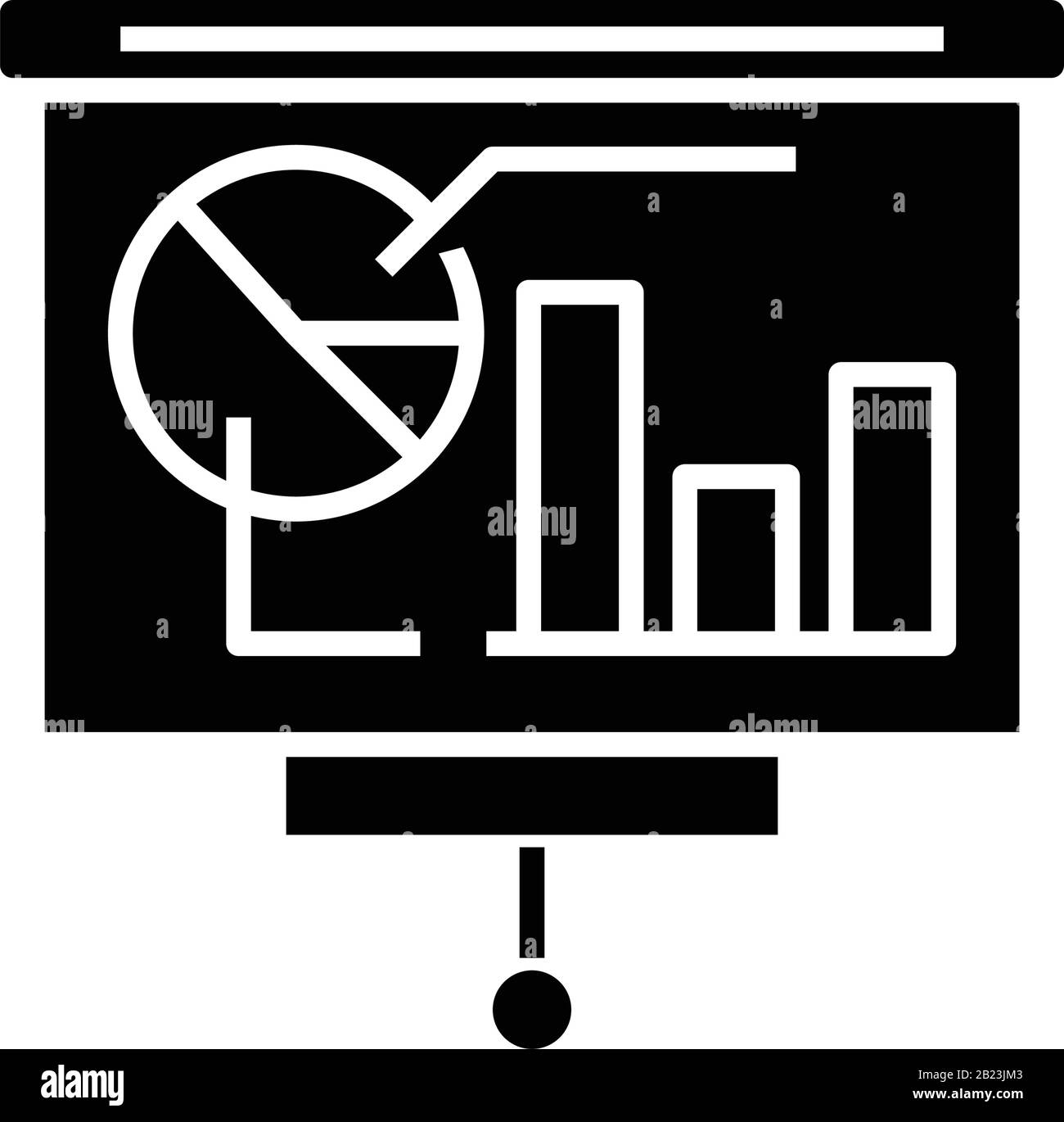 Giagram data black icon, concept illustration, vector flat symbol ...