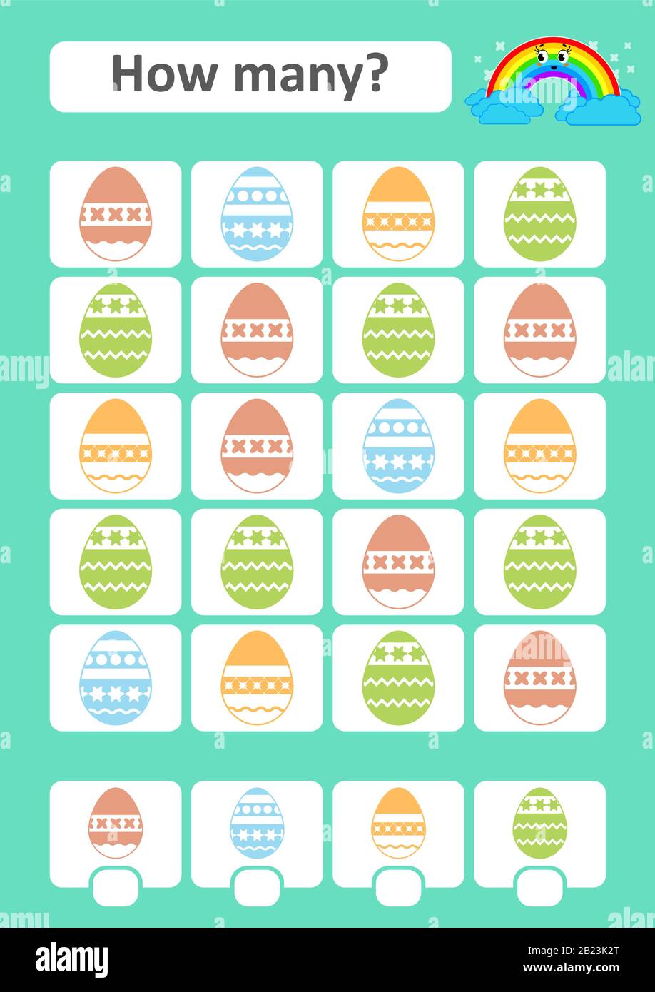 Counting game for preschool children. The study of mathematics. How ...