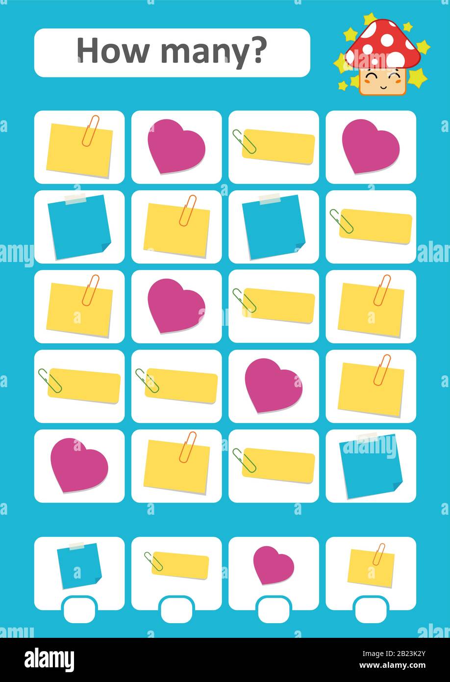 Counting game for preschool children. The study of mathematics. How ...