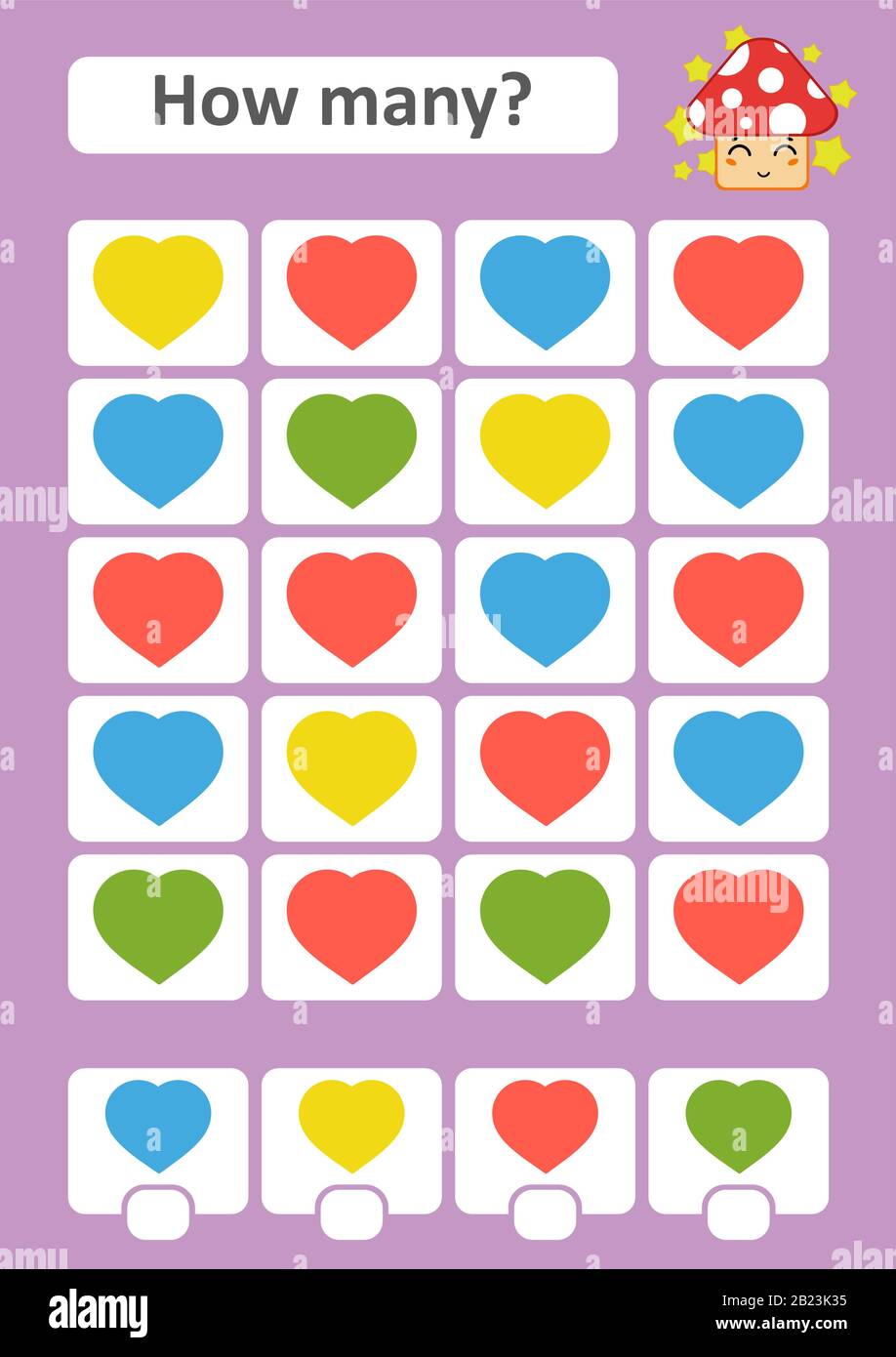 Counting game for preschool children. The study of mathematics. How ...