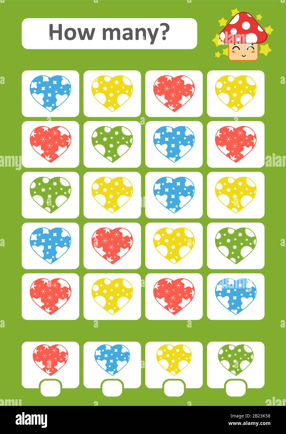 Counting game for preschool children. The study of mathematics. How ...