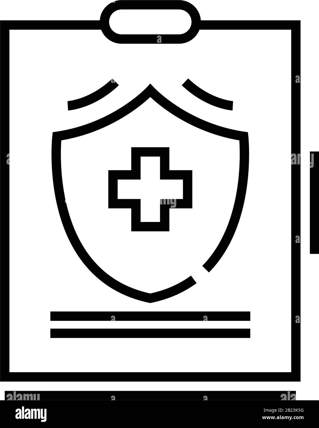 Protection line icon, concept sign, outline vector illustration, linear ...
