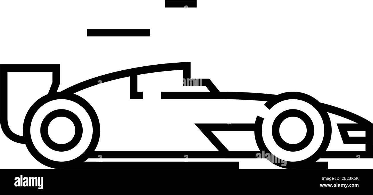 Race car line icon, concept sign, outline vector illustration, linear ...