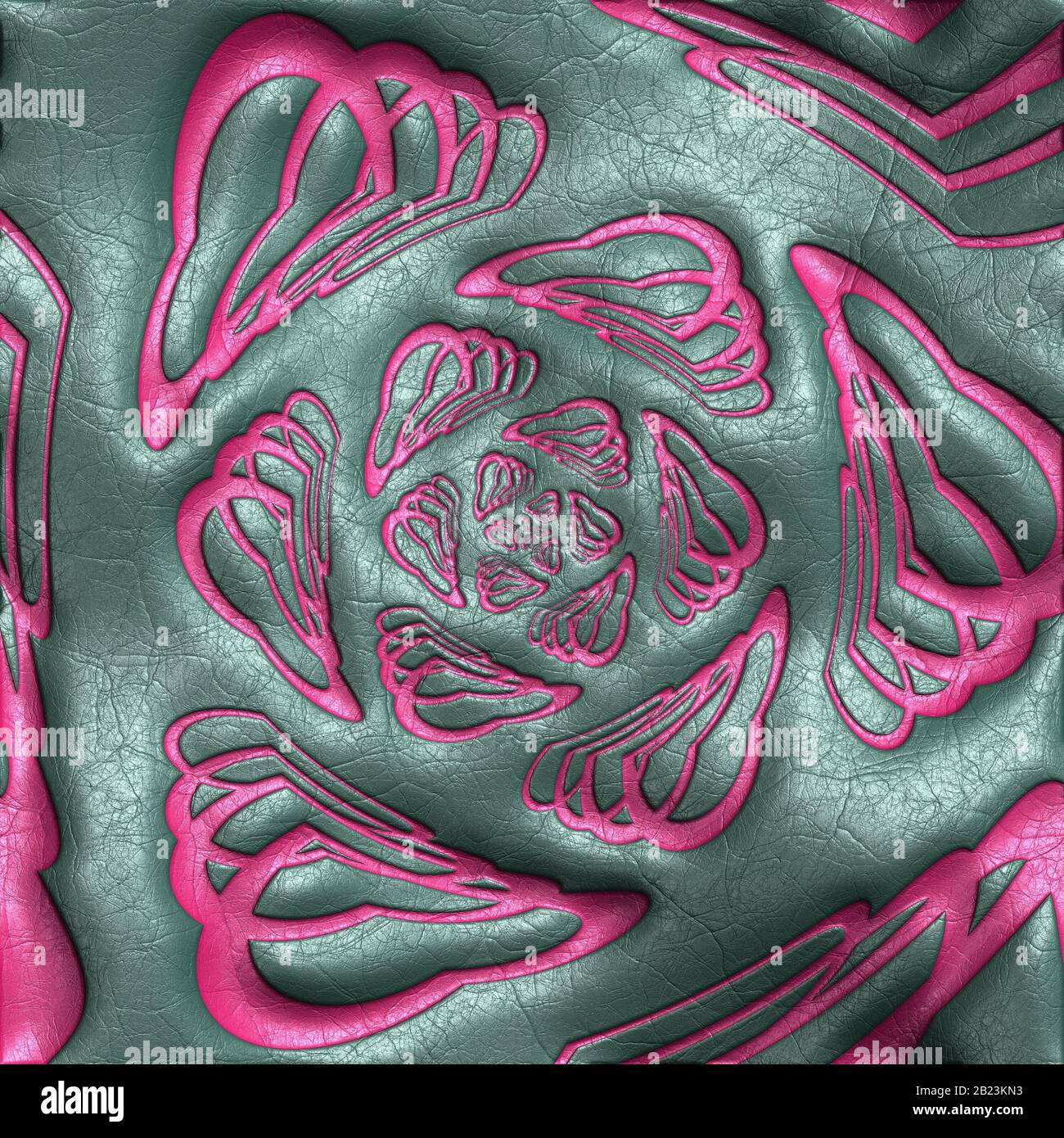 Leather tile with embossed optical illusion Stock Photo - Alamy