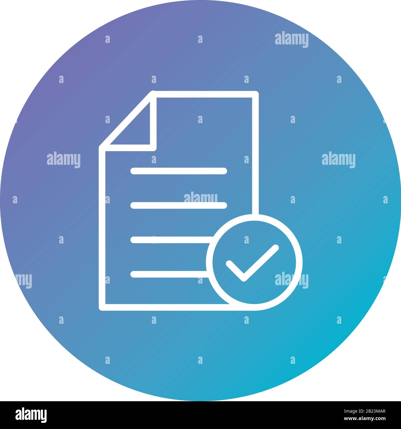 paper document with check symbol degraded style Stock Vector Image ...