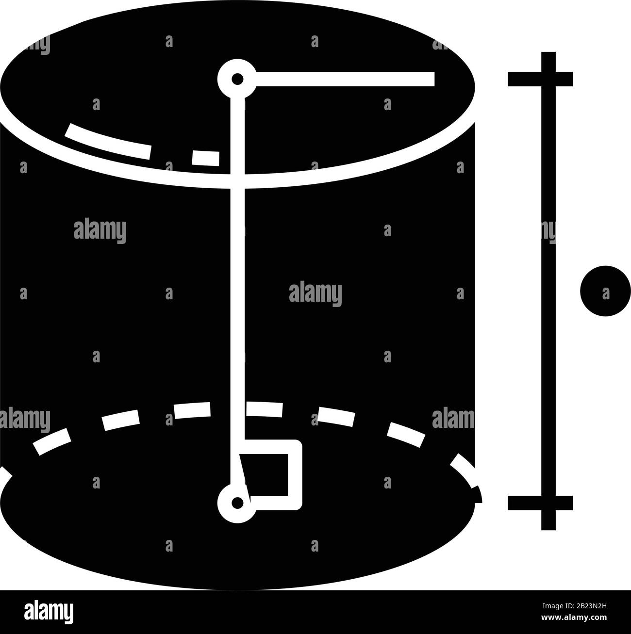 Geometry measurement black icon, concept illustration, vector flat ...