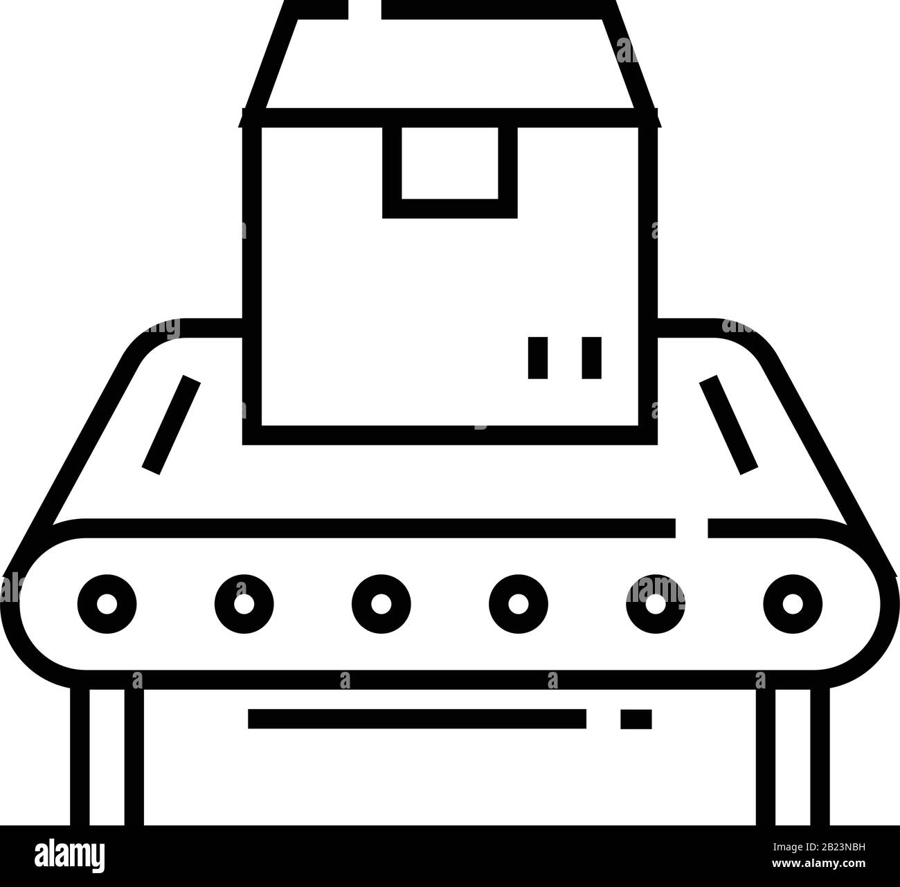 Percel line icon, concept sign, outline vector illustration, linear ...