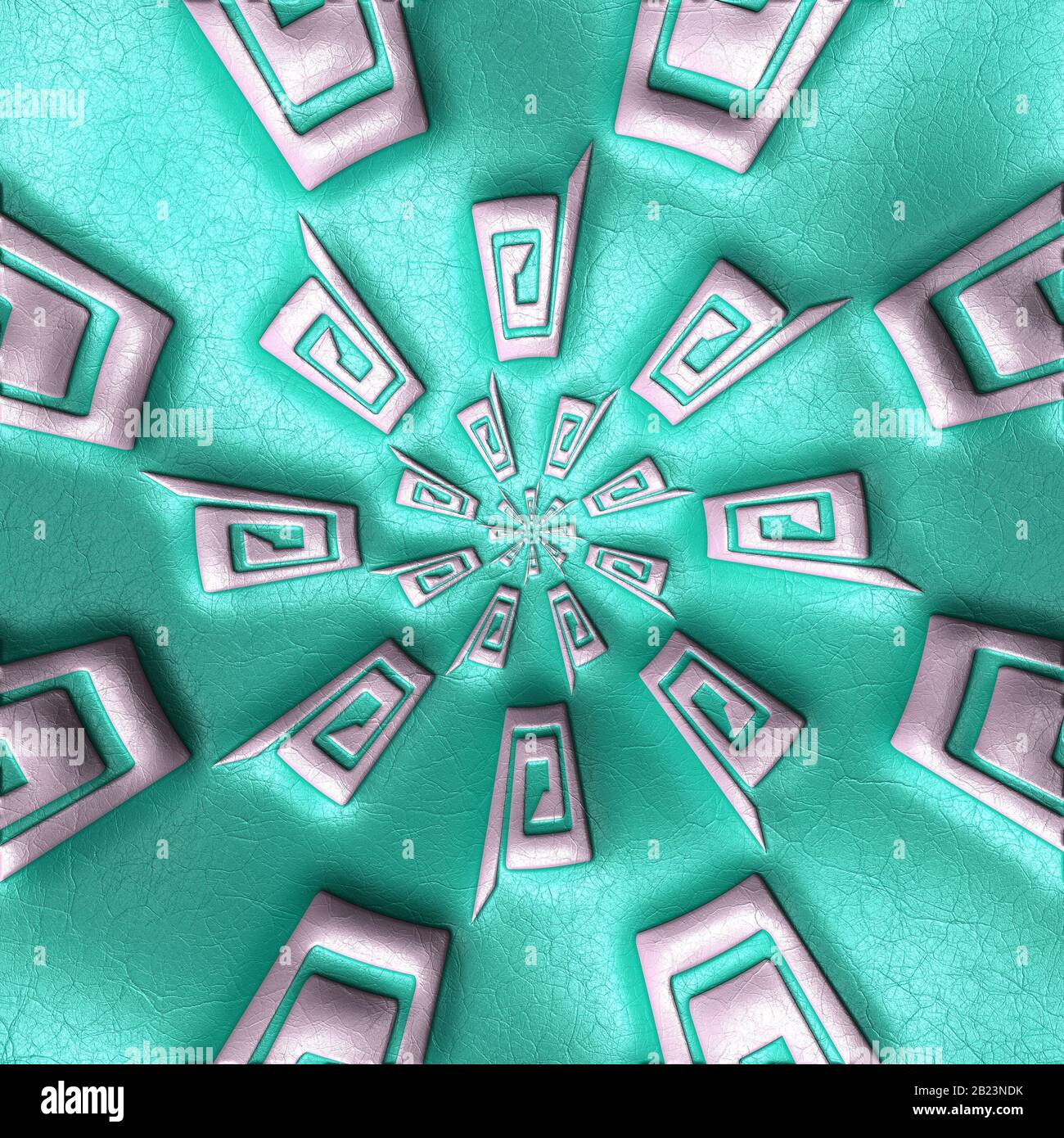 Leather tile with embossed optical illusion Stock Photo - Alamy