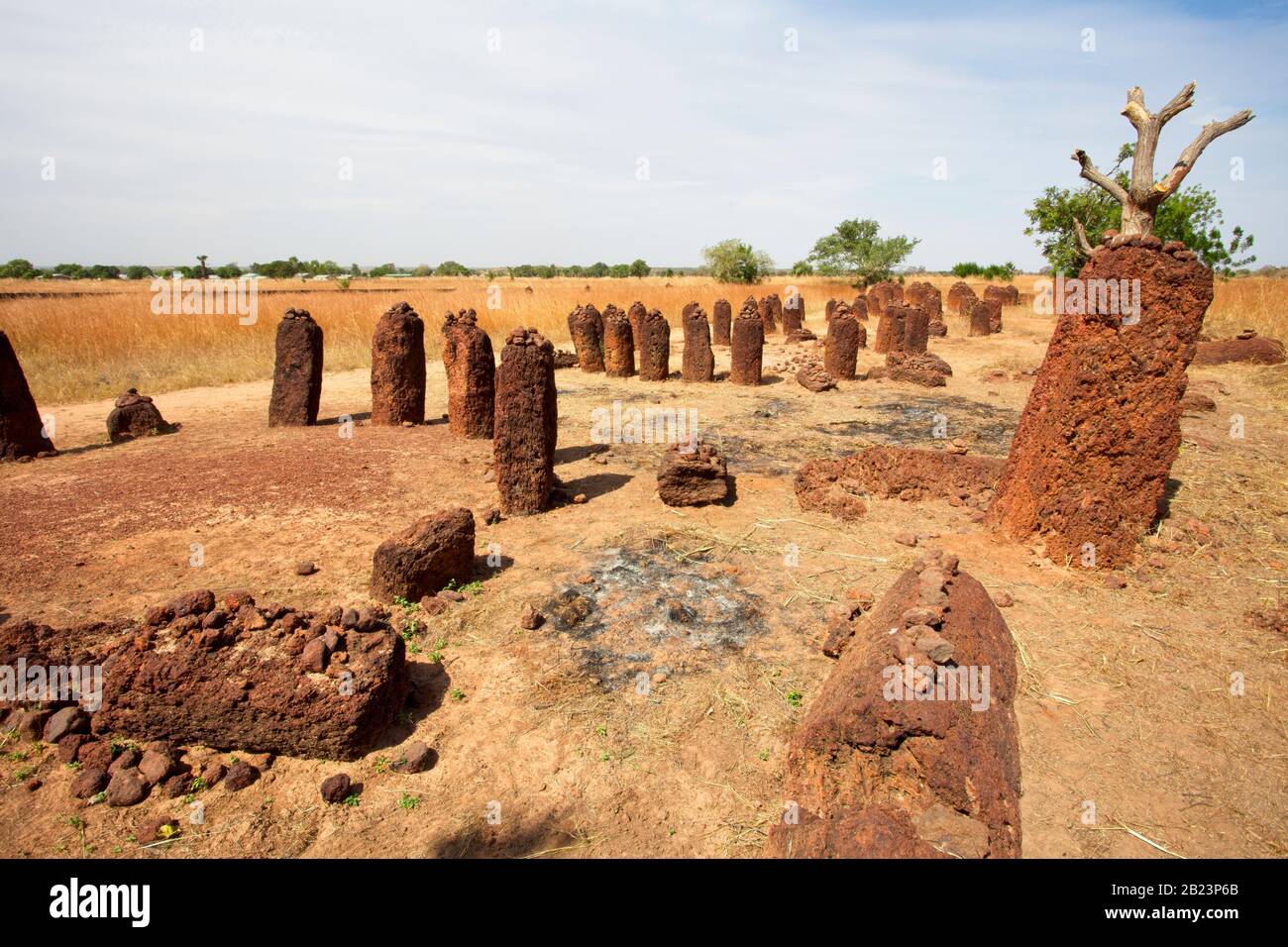 Several circles as part of the Wassu Stone Circle complex, Iron Age ...