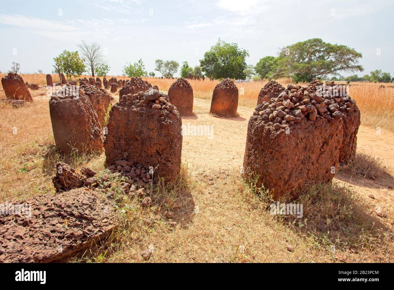 An Iron Age stone circle as part of the Wassu Stone Circle complex ...