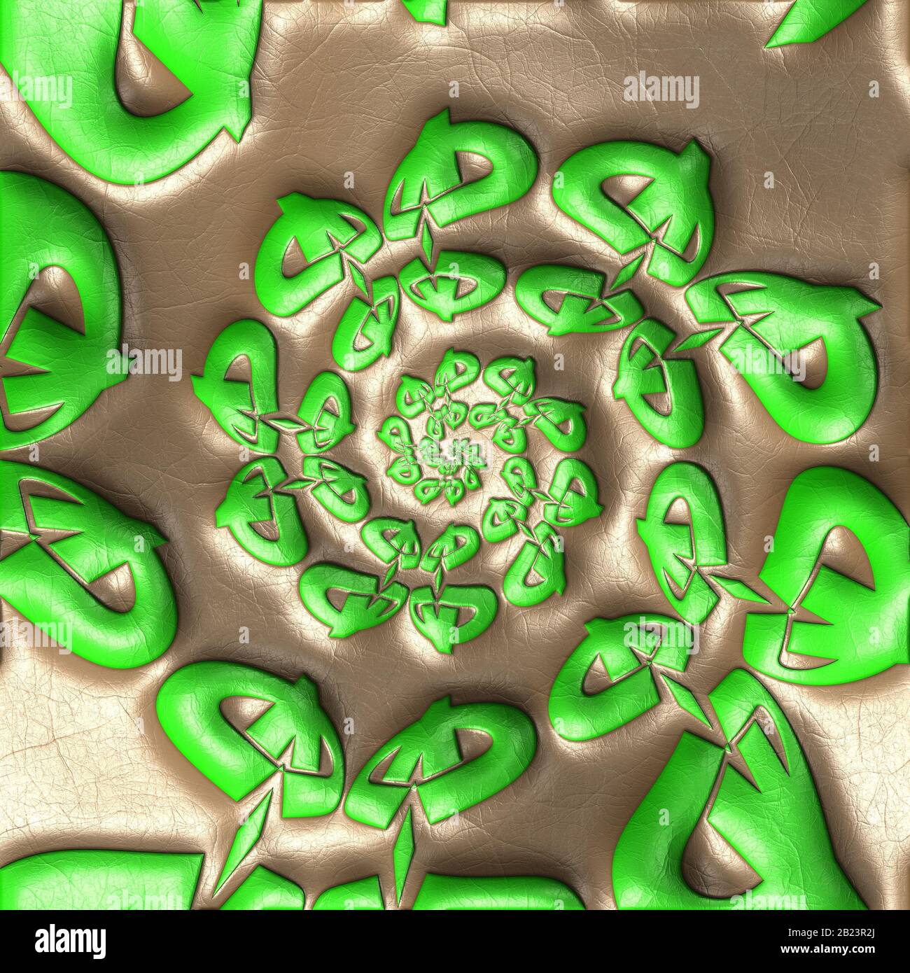 Leather tile with embossed optical illusion Stock Photo - Alamy