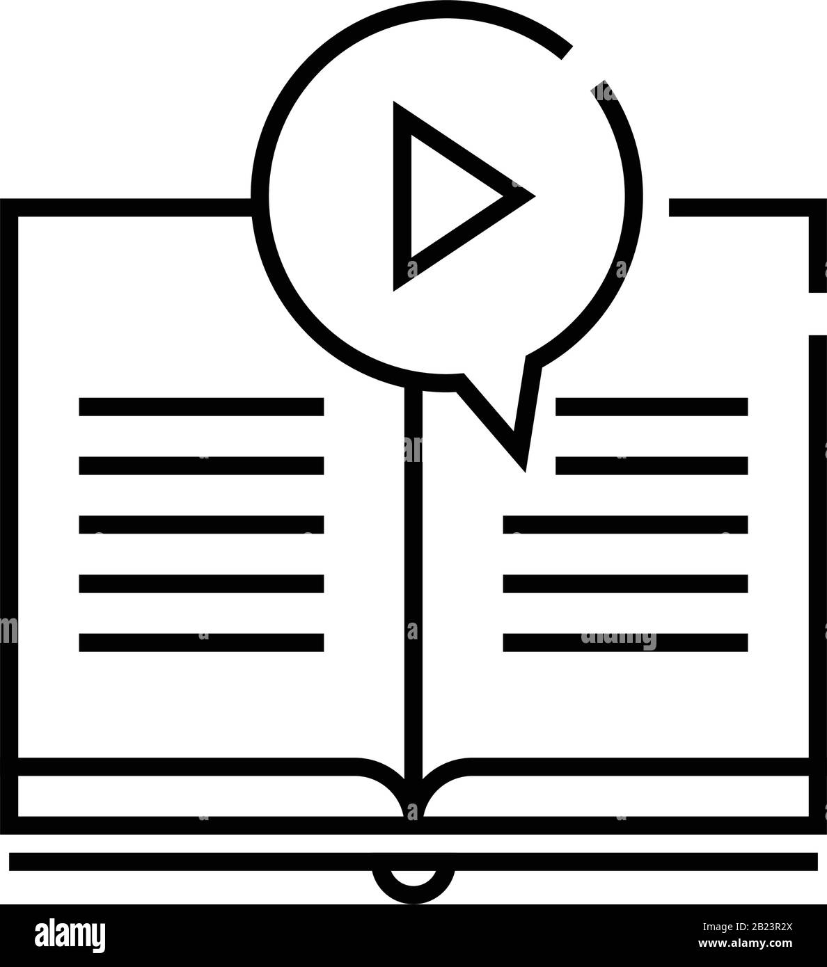 Playing information line icon, concept sign, outline vector ...