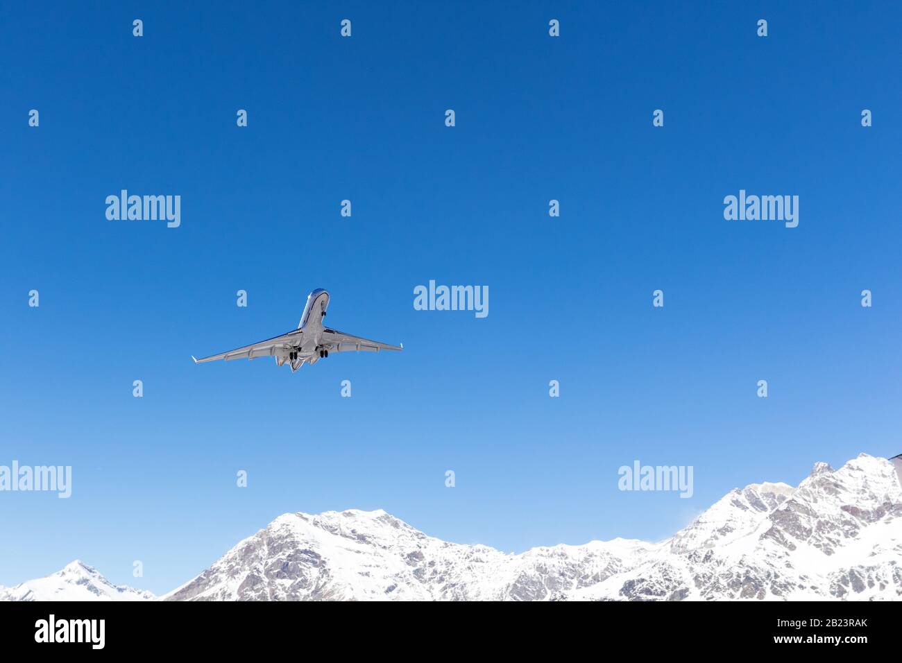 in flight over the Alps Stock Photo - Alamy
