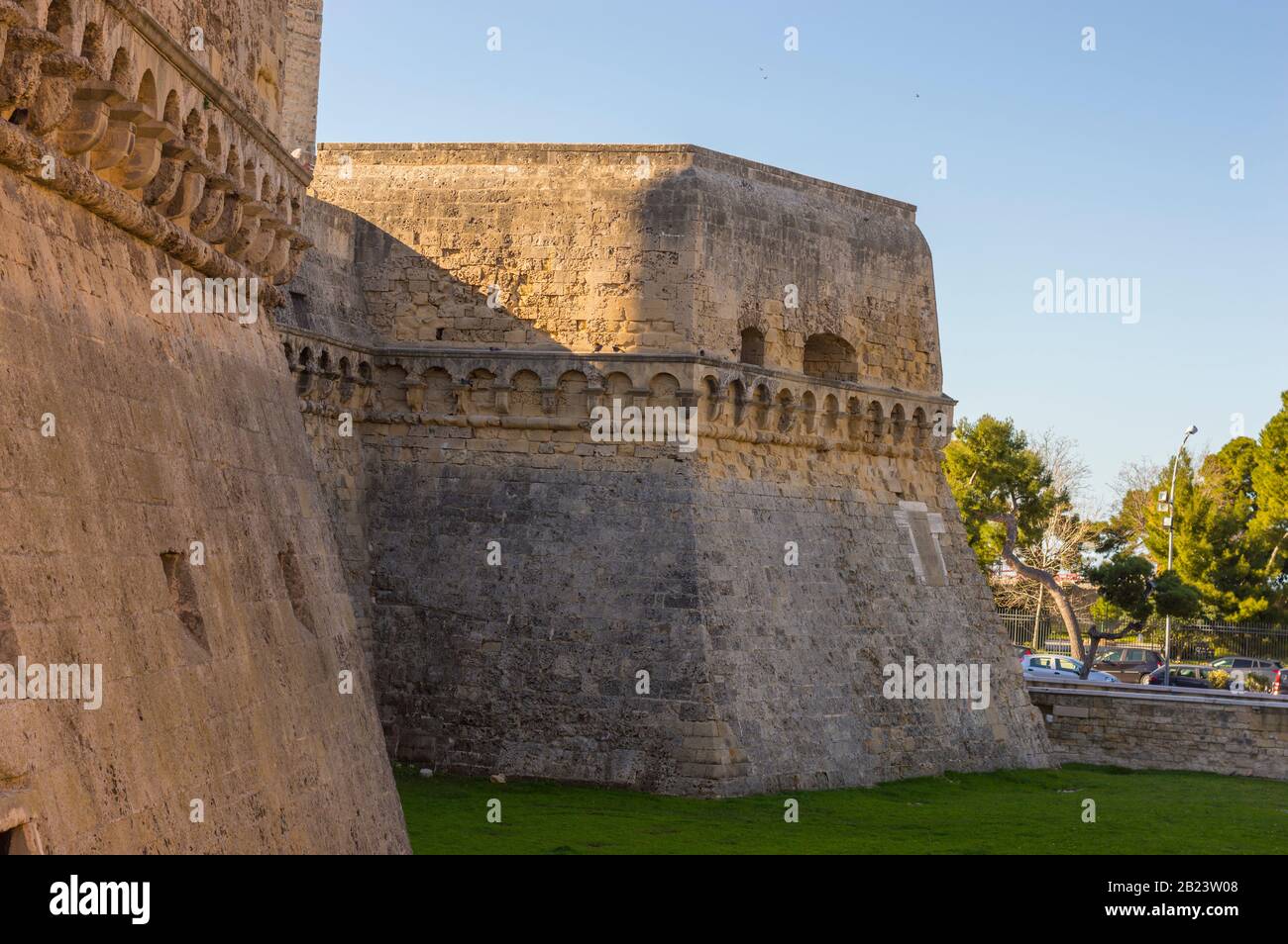Bastions of Medieval Castle in Bari Stock Photo - Alamy