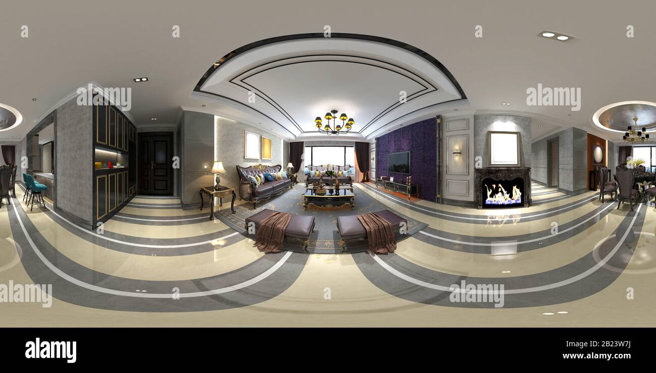 Dining room 360 hi-res stock photography and images - Alamy