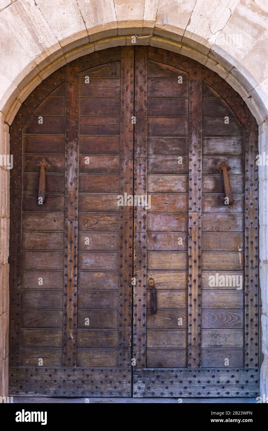 Medieval Castle Gate. Castello Svevo, Italy Stock Photo - Alamy
