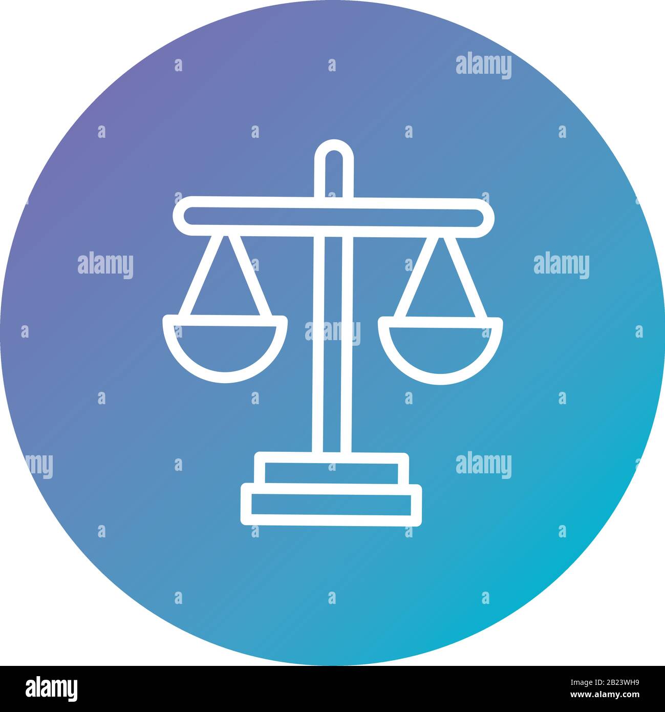 scale balance with weight lifting degraded style Stock Vector Image ...
