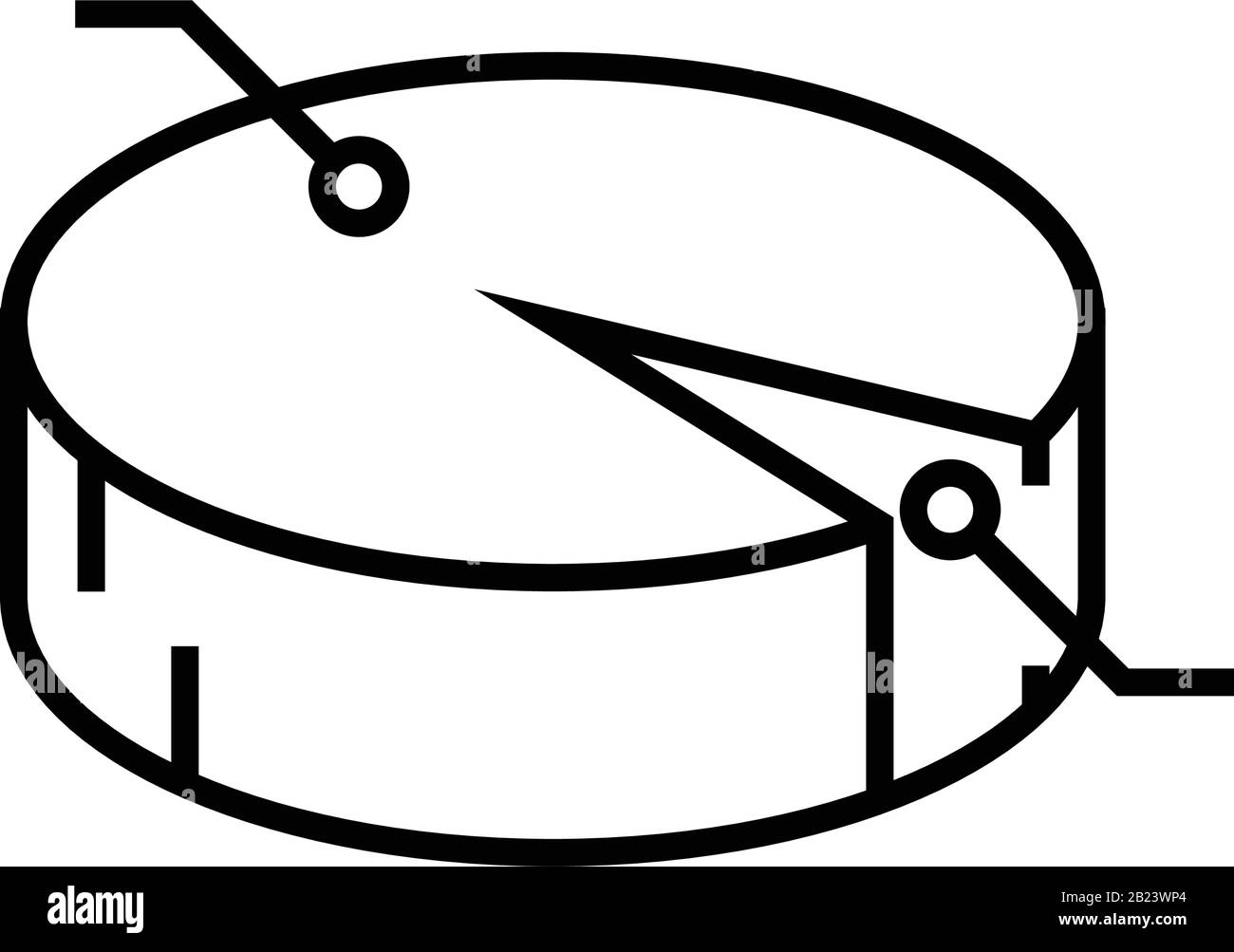 Pie chart line icon, concept sign, outline vector illustration, linear symbol Stock Vector Image ...