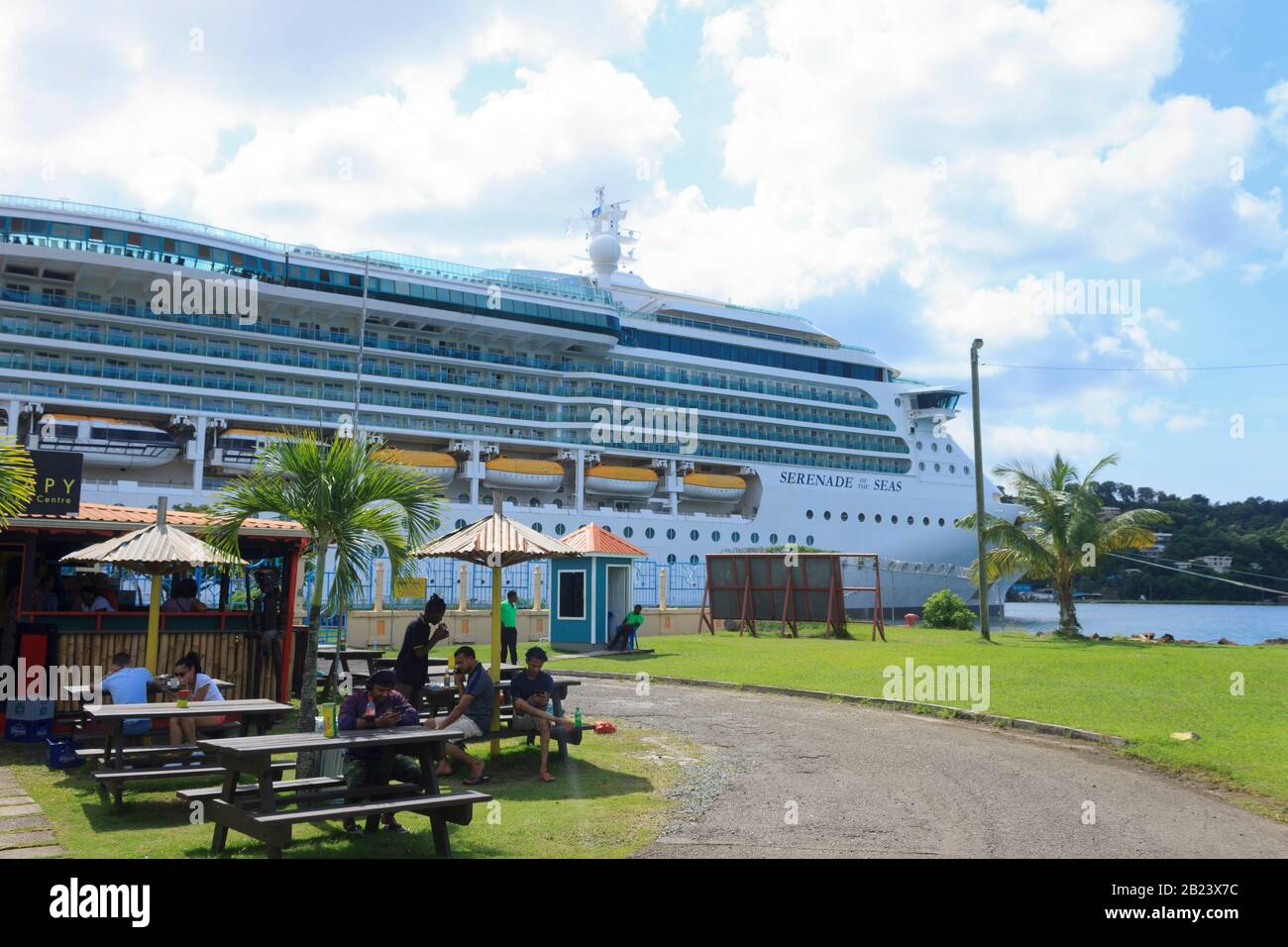 Castries, Saint Lucia - November 23, 2019. Tourists at Point Seraphine ...