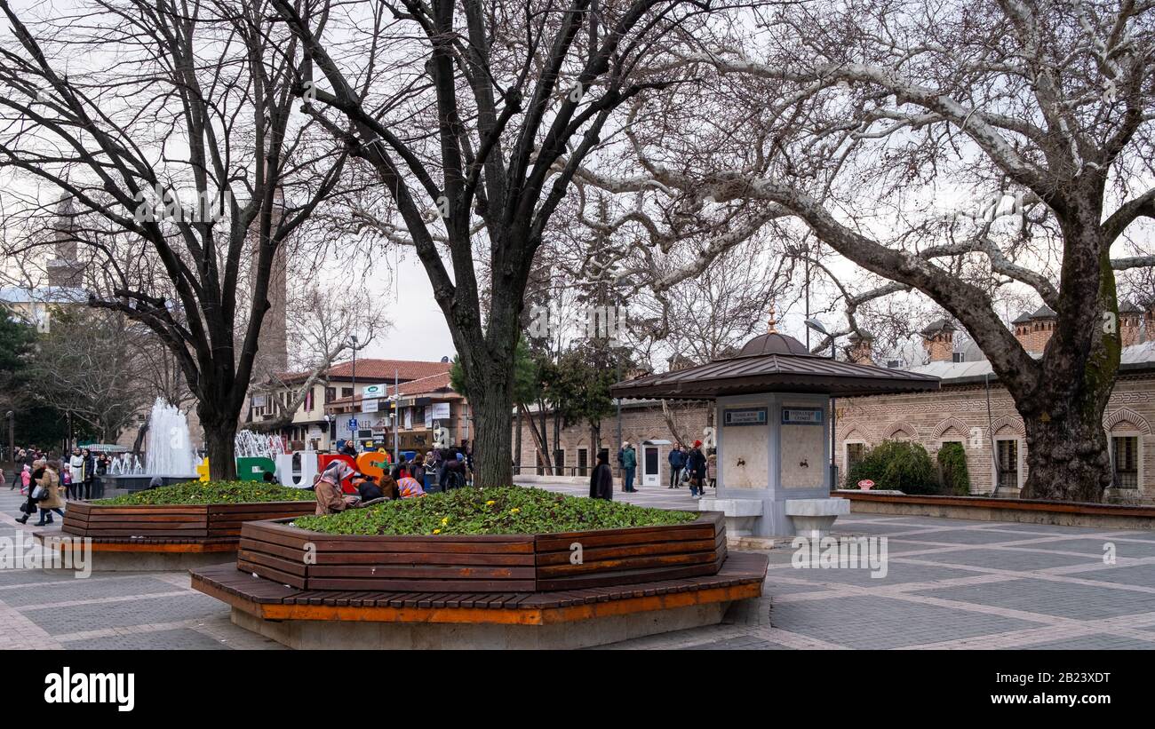 Bursa/ Turkey - 02/16/2020: Historic Gazi Orhan Mosque, 14th century ...