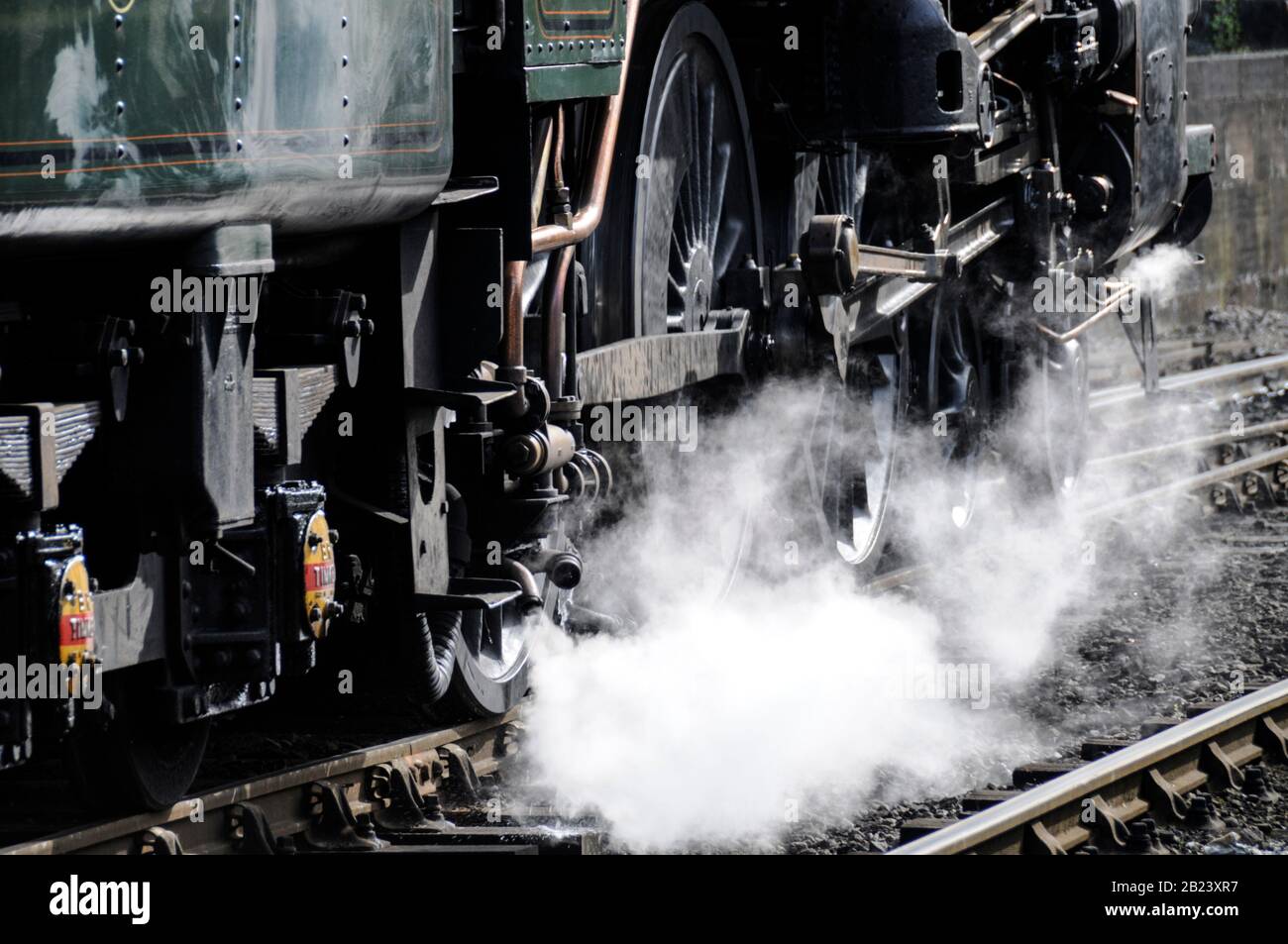 The steam locomotive, No: 75029 is ‘The Green Knight’ at Grosmont rail ...