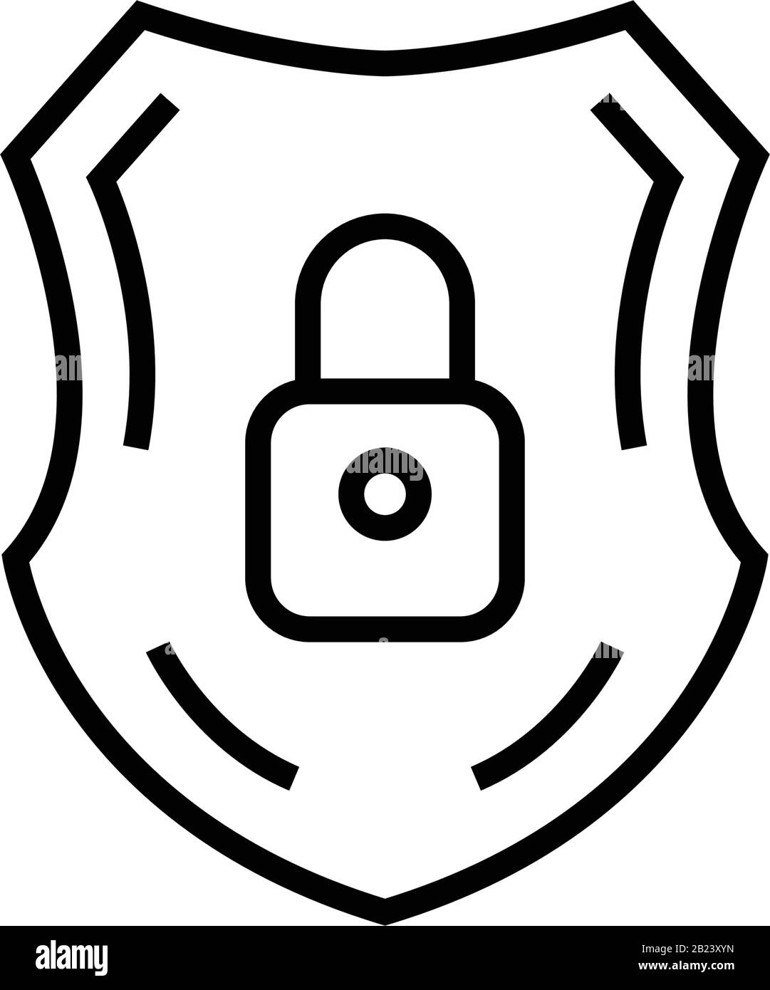 Password protection line icon, concept sign, outline vector ...