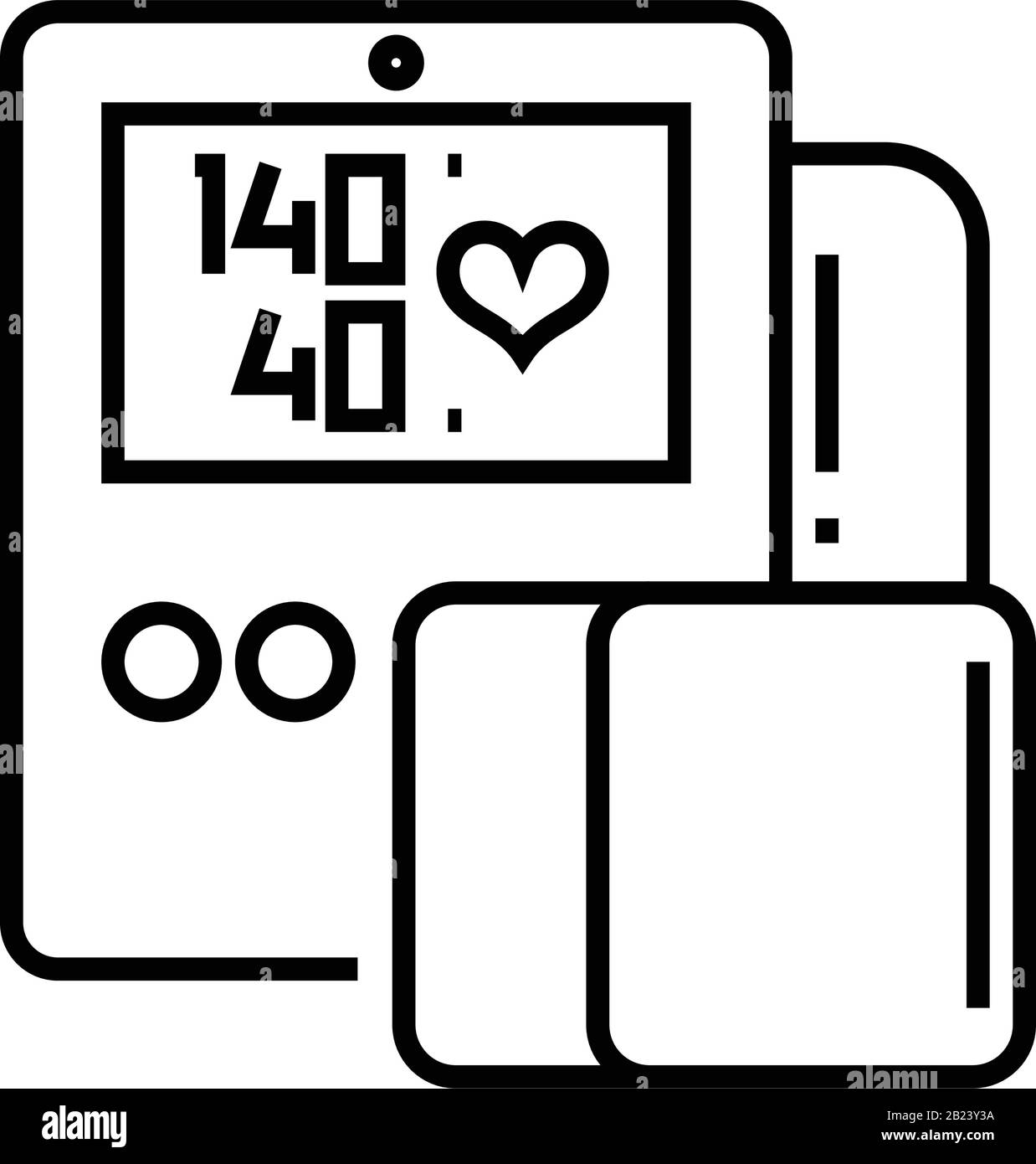 Pressure measurement line icon, concept sign, outline vector ...