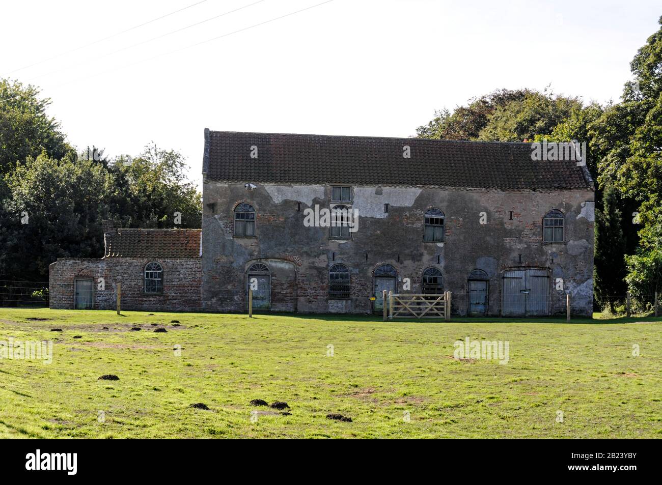 A centuries stone built hay barn for storing and drying cut hay in the ...