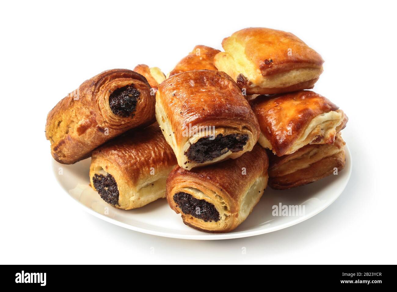 Puff pastry with poppy and cottage cheese filling Stock Photo - Alamy