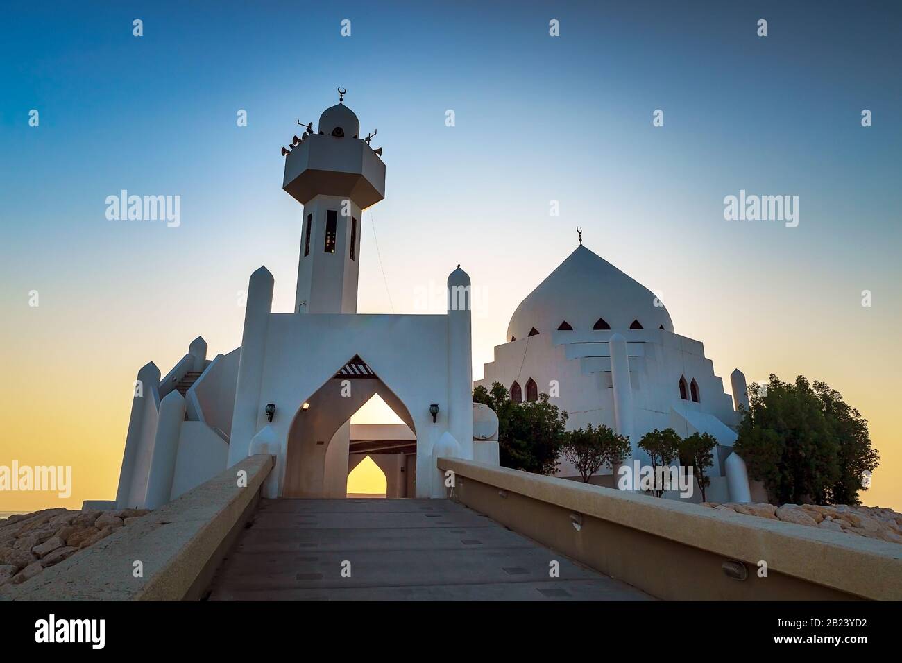 Beautiful Al Khobar Corniche Masjid Morning view -Saudi Arabia Stock ...