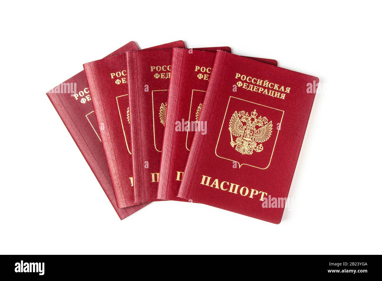 Russian passports for traveling abroad isolated on white Stock Photo ...