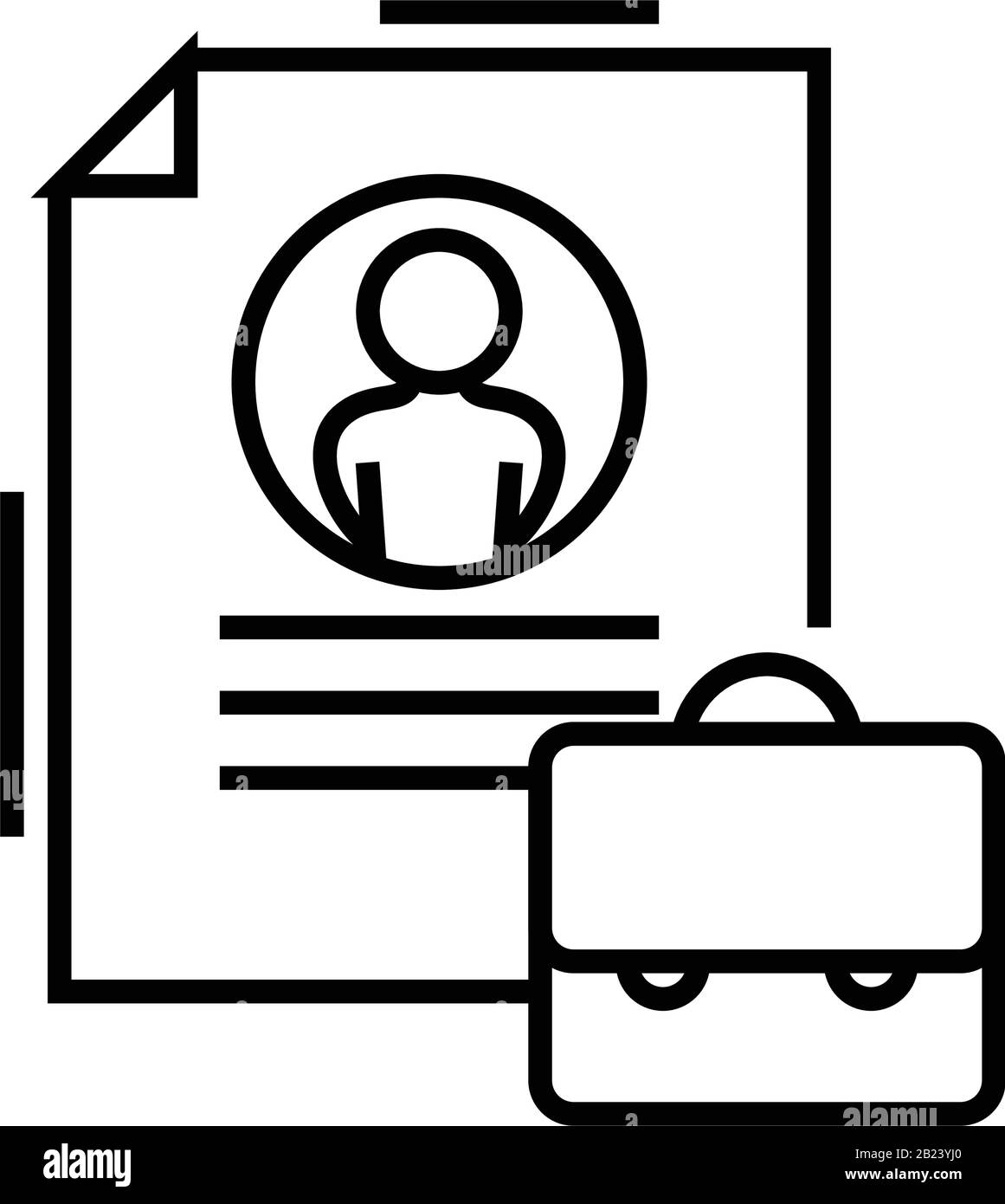 Portfolio line icon, concept sign, outline vector illustration, linear ...