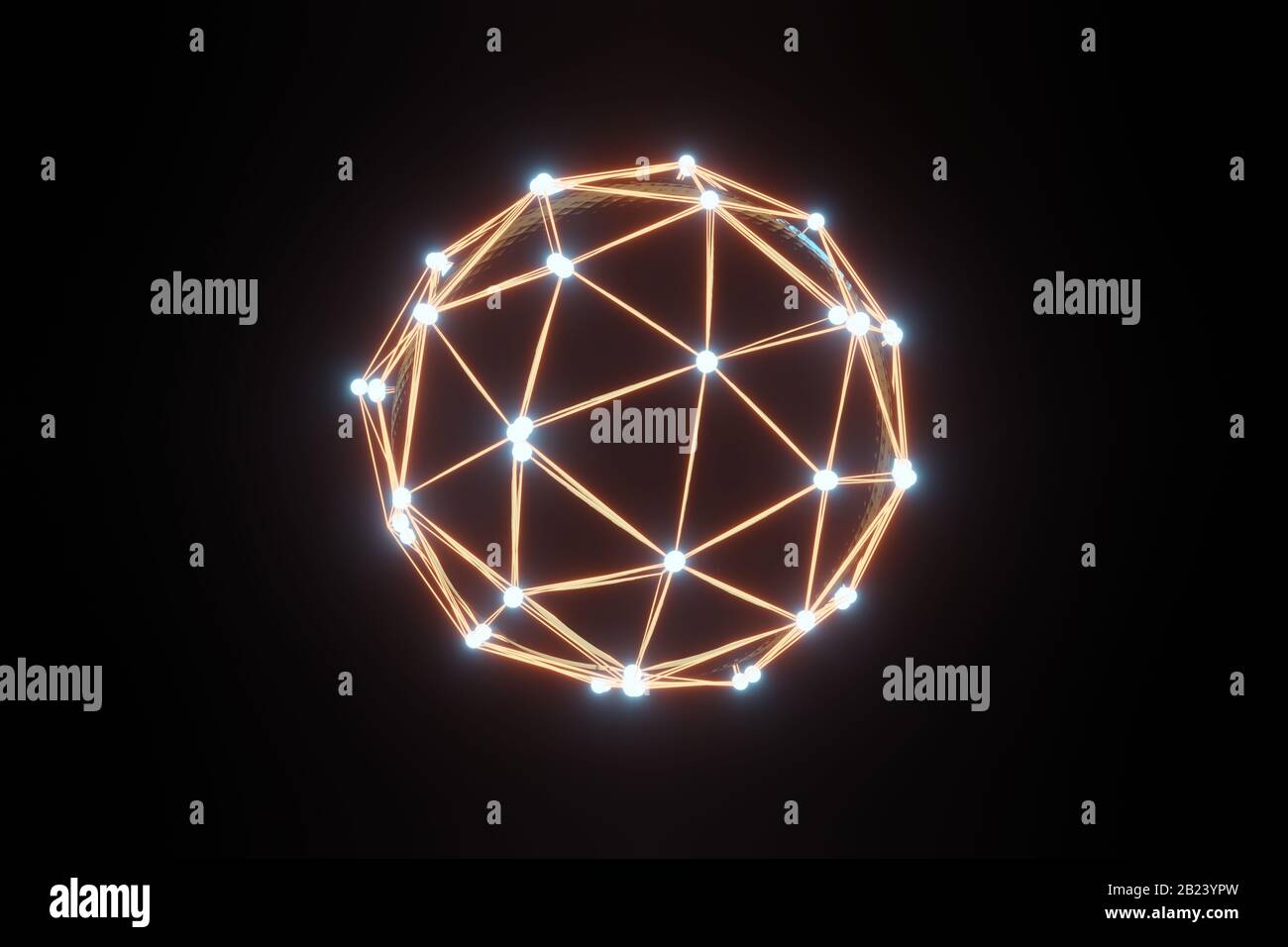Knot particle sphere. Abstract business communications concept. The ...