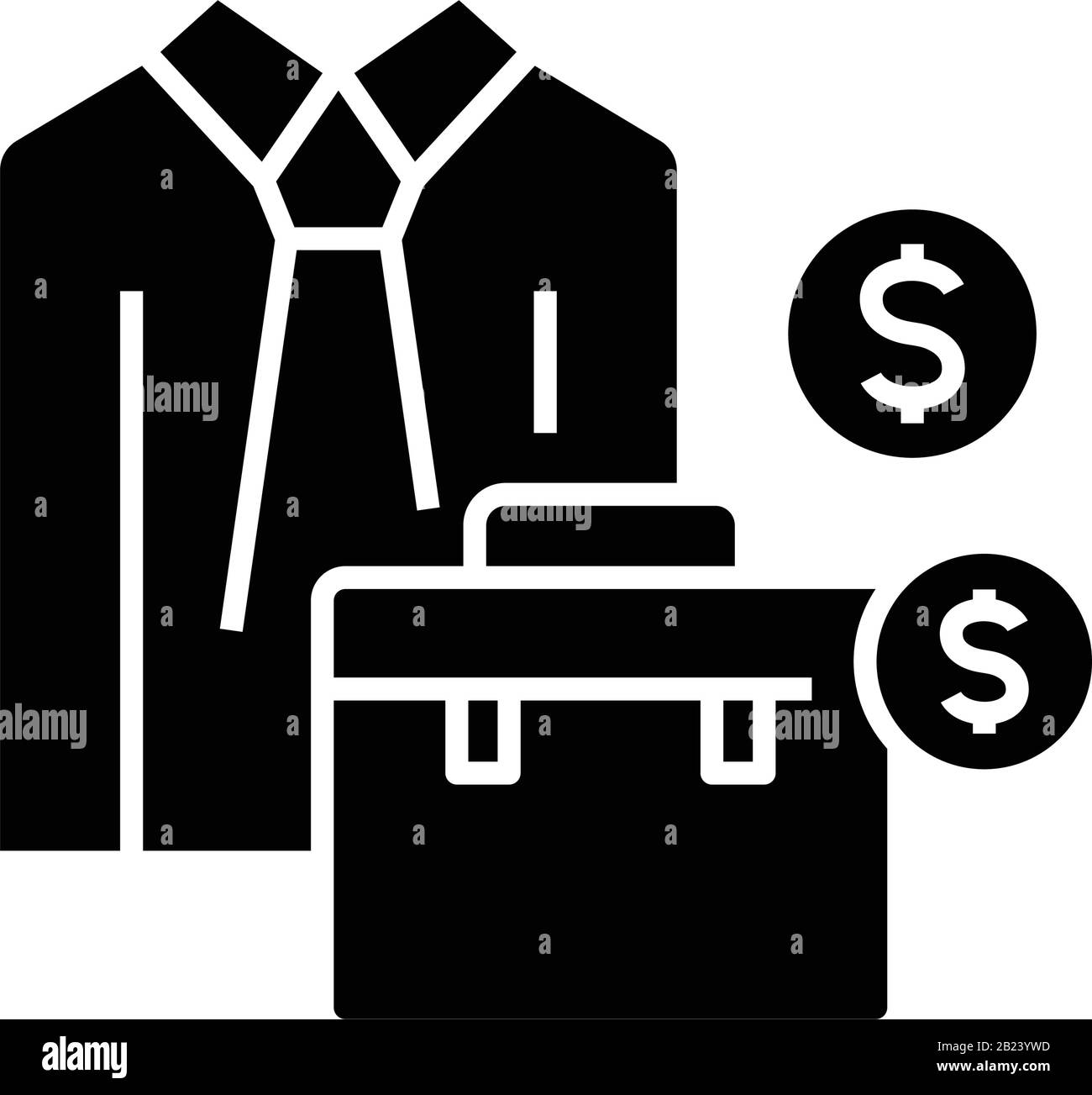 Finance business black icon, concept illustration, vector flat symbol ...