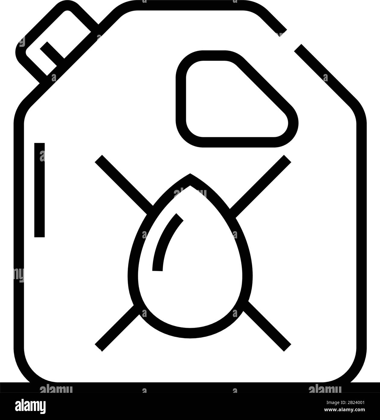 Petrol can line icon, concept sign, outline vector illustration, linear ...