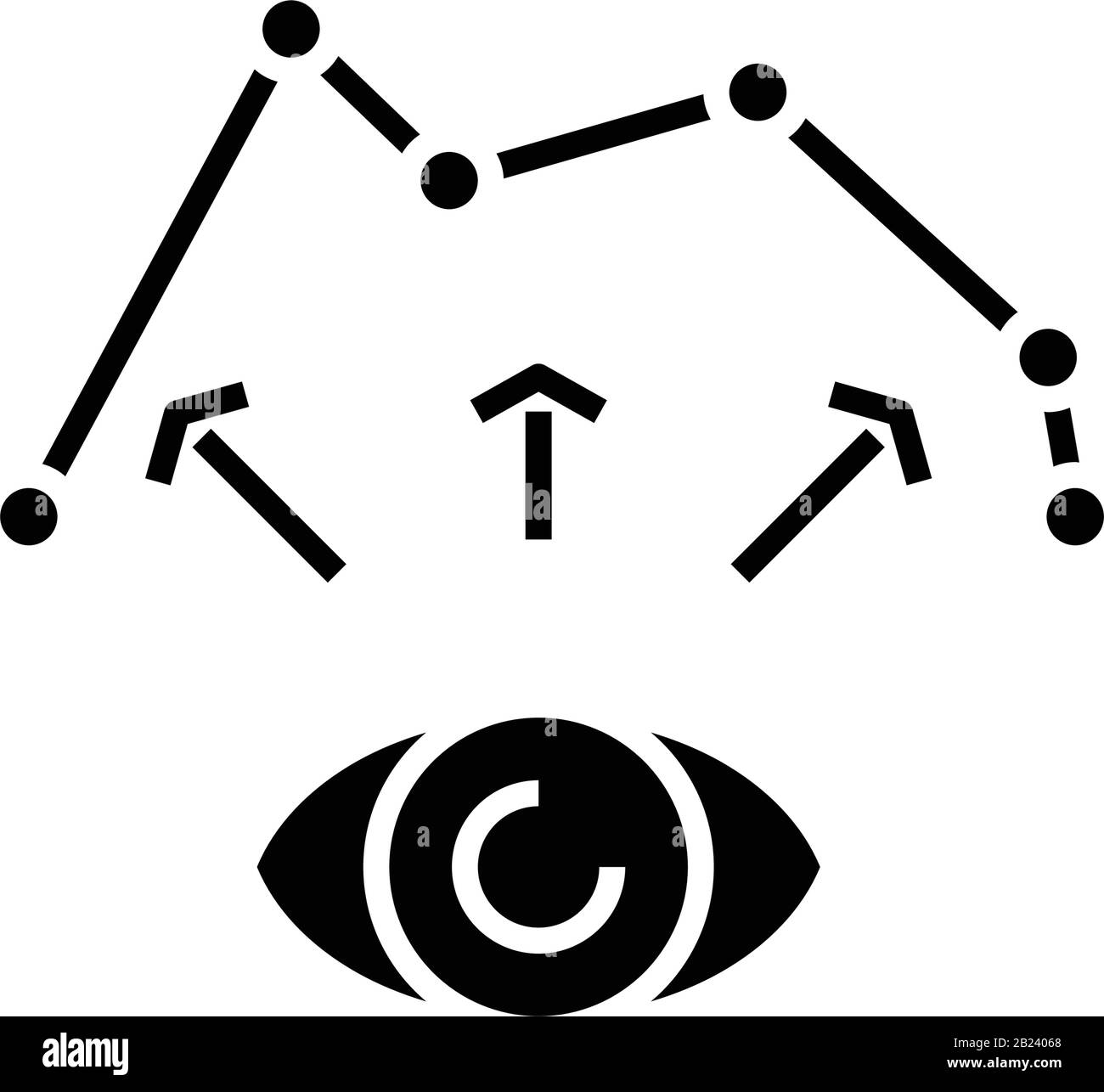 Following link black icon, concept illustration, vector flat symbol ...