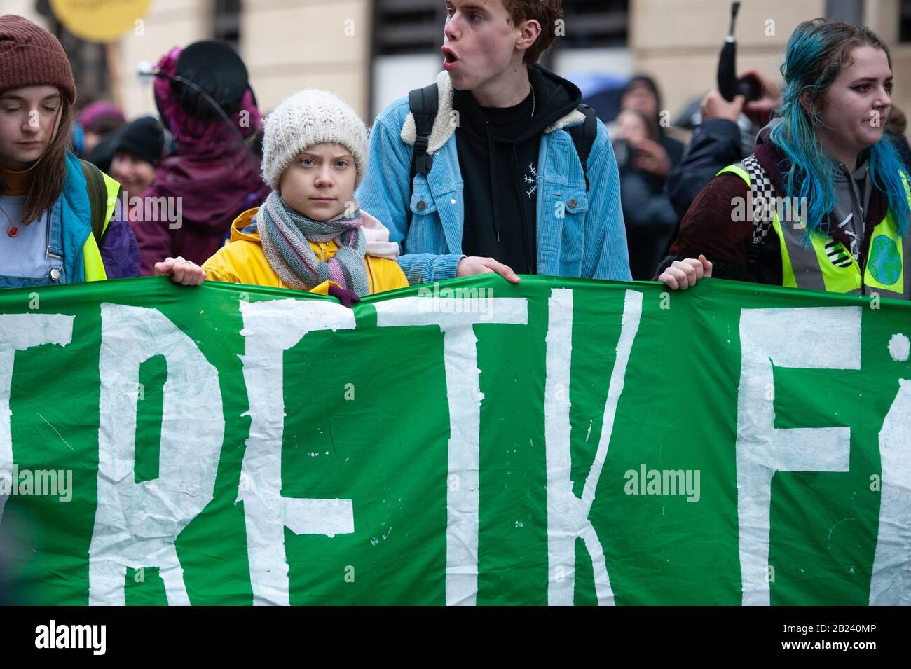 College Green, Bristol, UK. 28th February 2020. World renowned climate ...