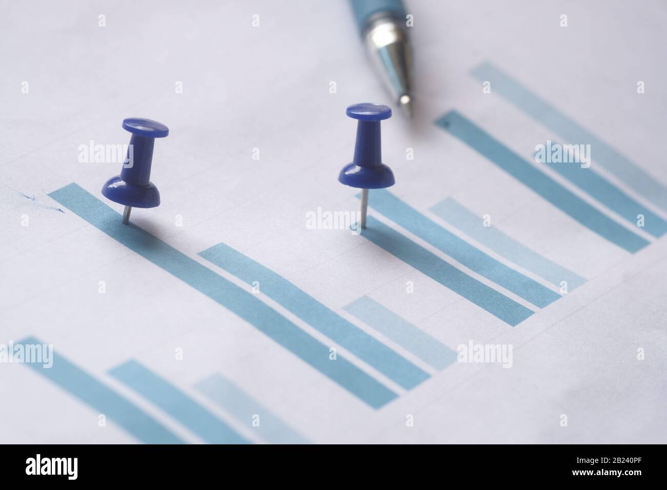 business background. financial report and chart on office desk Stock ...