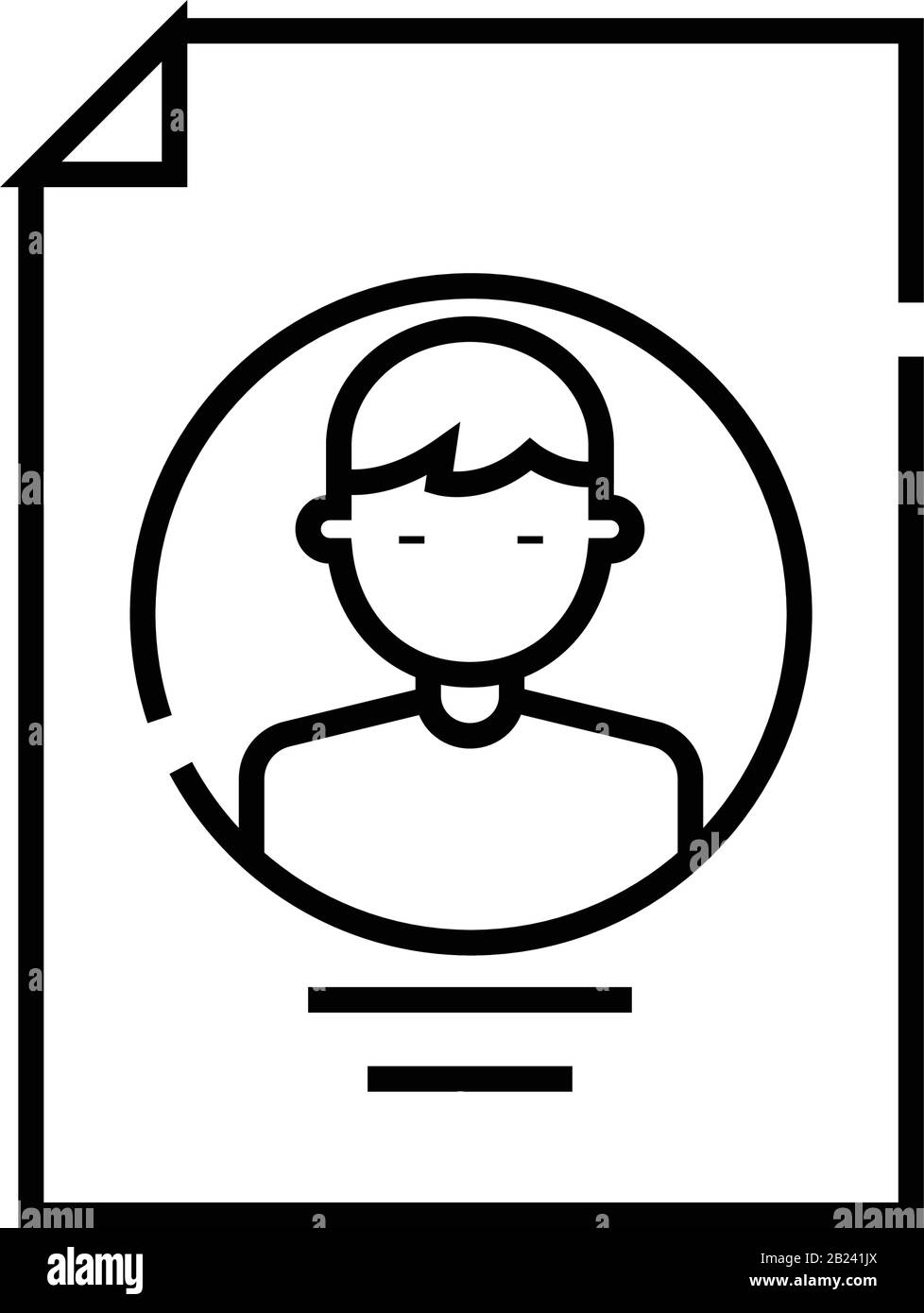 Profile line icon, concept sign, outline vector illustration, linear ...