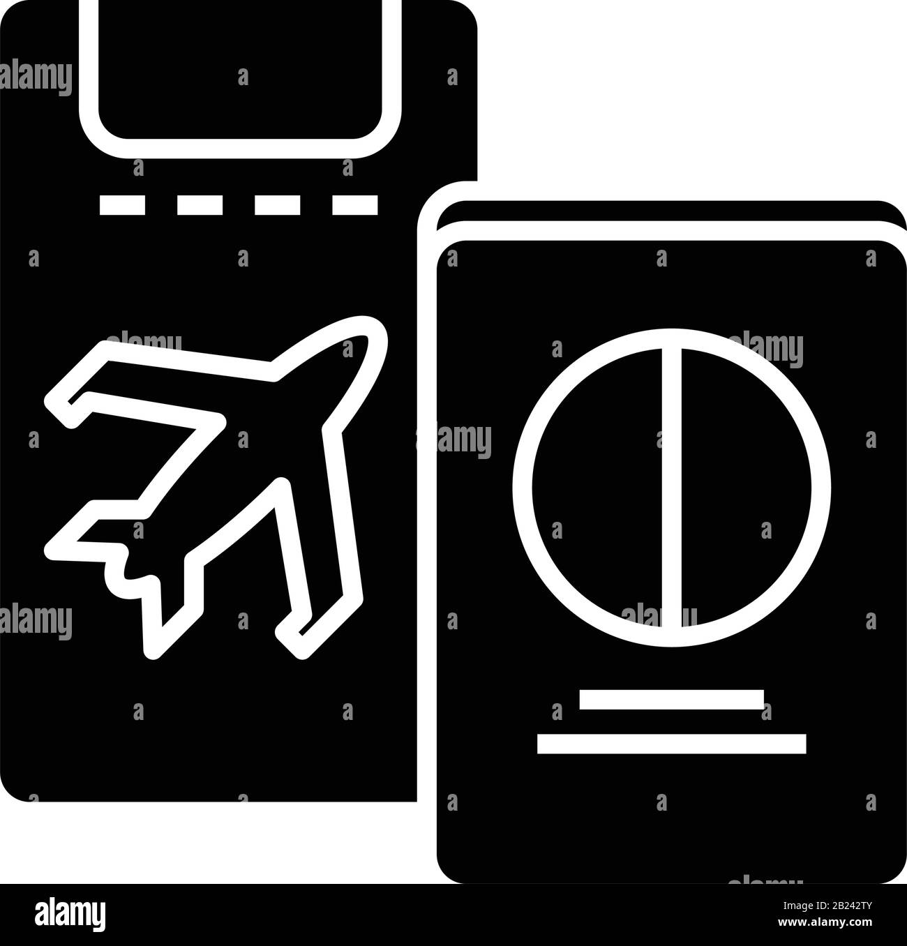 Flight ticket template Black and White Stock Photos & Images - Alamy