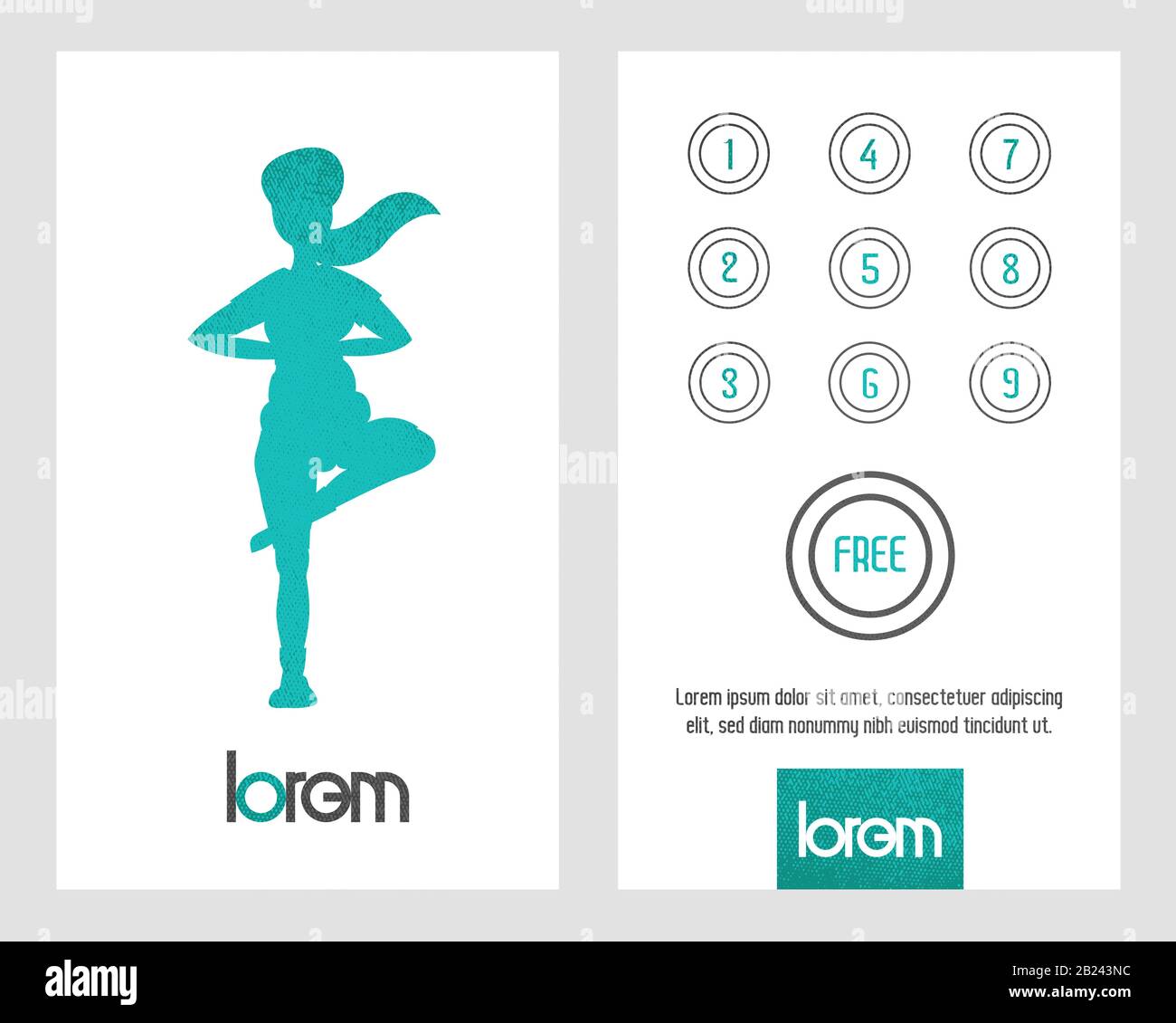 Loyalty card. Card with loyalty program for customers of yoga or ...