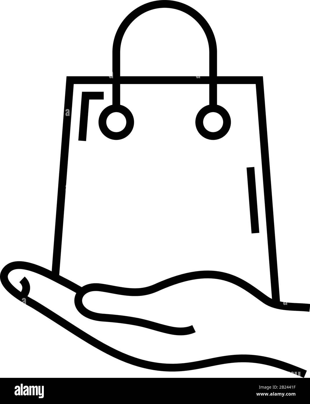 Product promotion line icon, concept sign, outline vector illustration ...