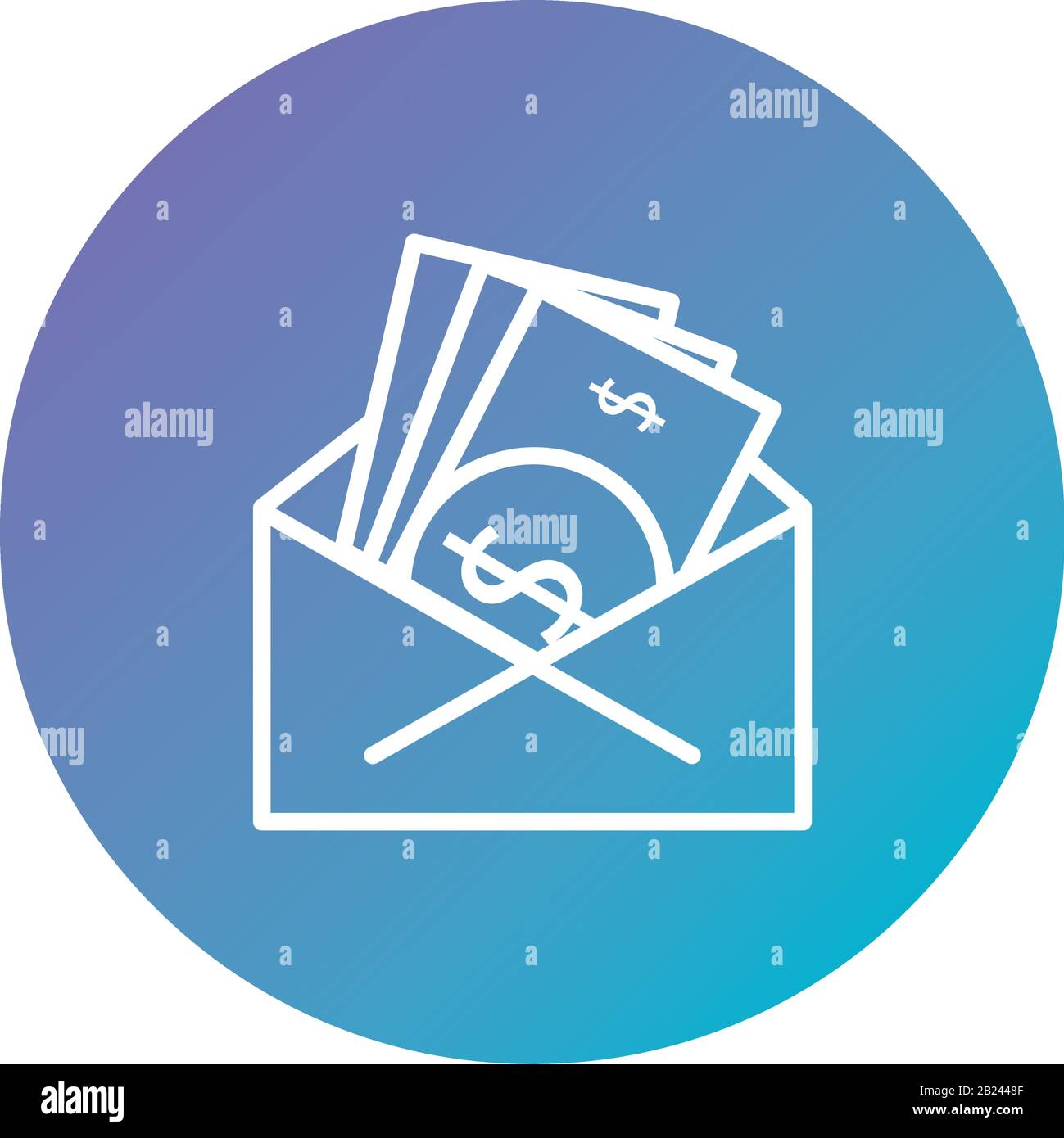 bills money in envelope mail degraded style Stock Vector Image & Art ...