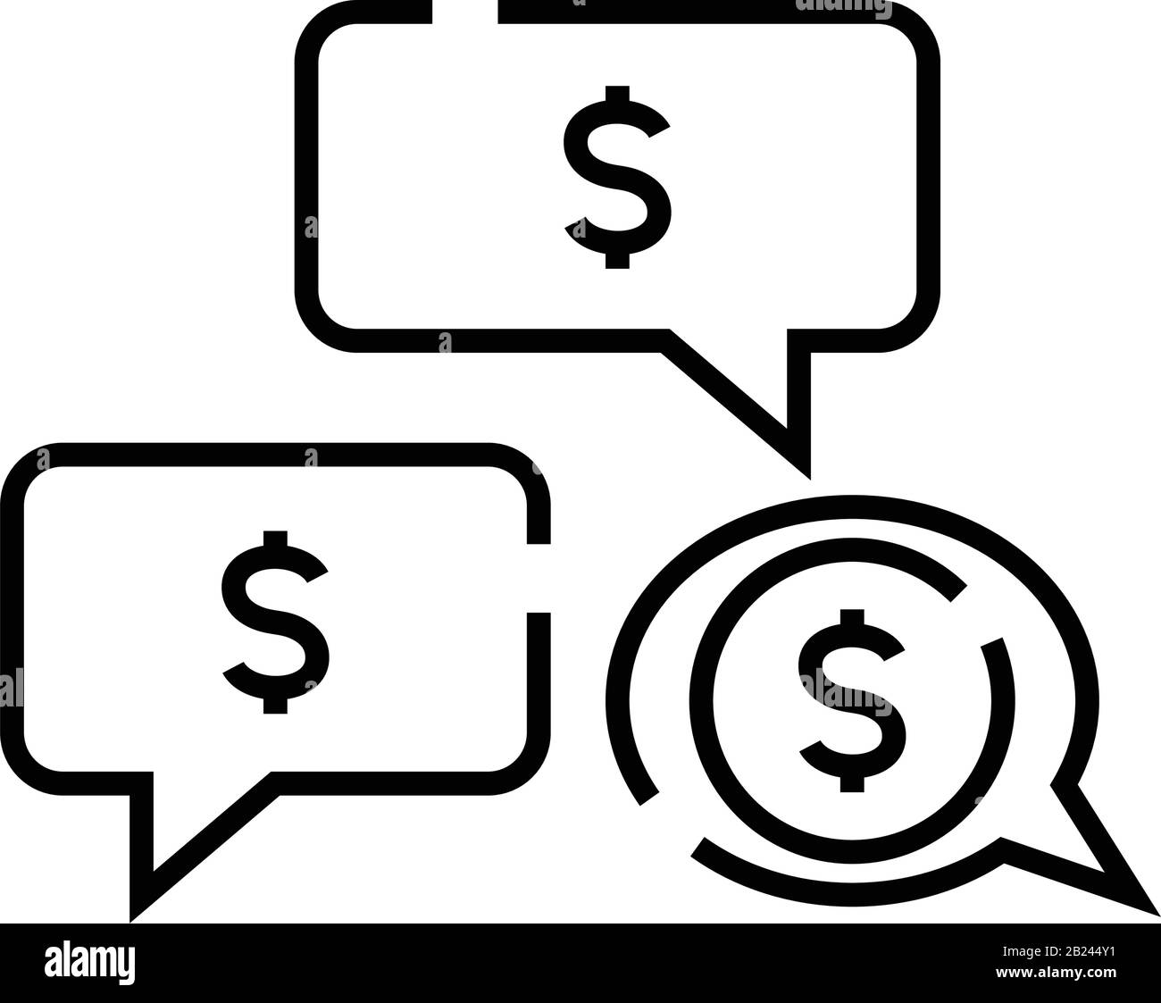 Profit debate line icon, concept sign, outline vector illustration, linear symbol Stock Vector ...