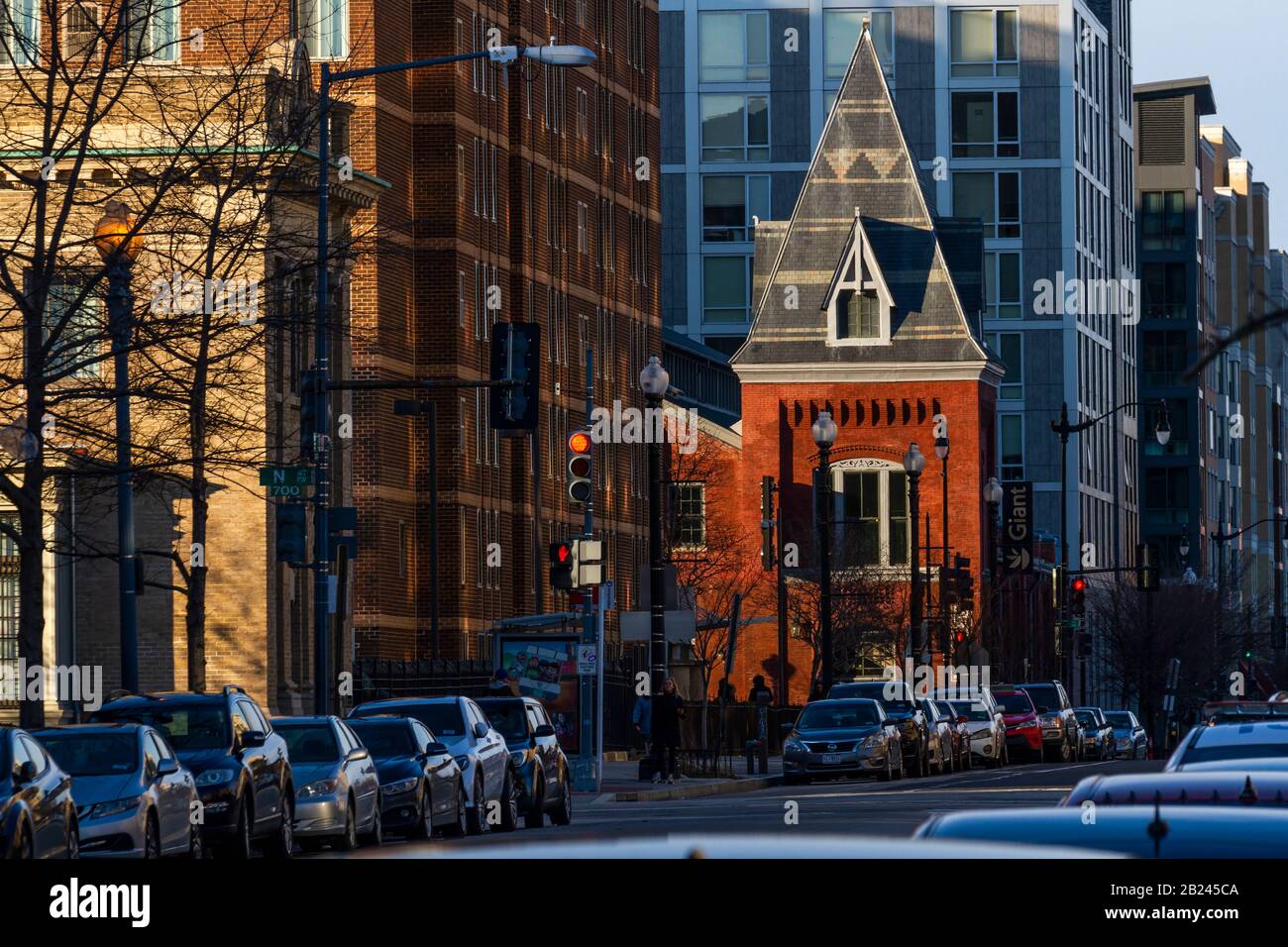 Washington DC Street scene from the Shaw neighborhood looking at The ...