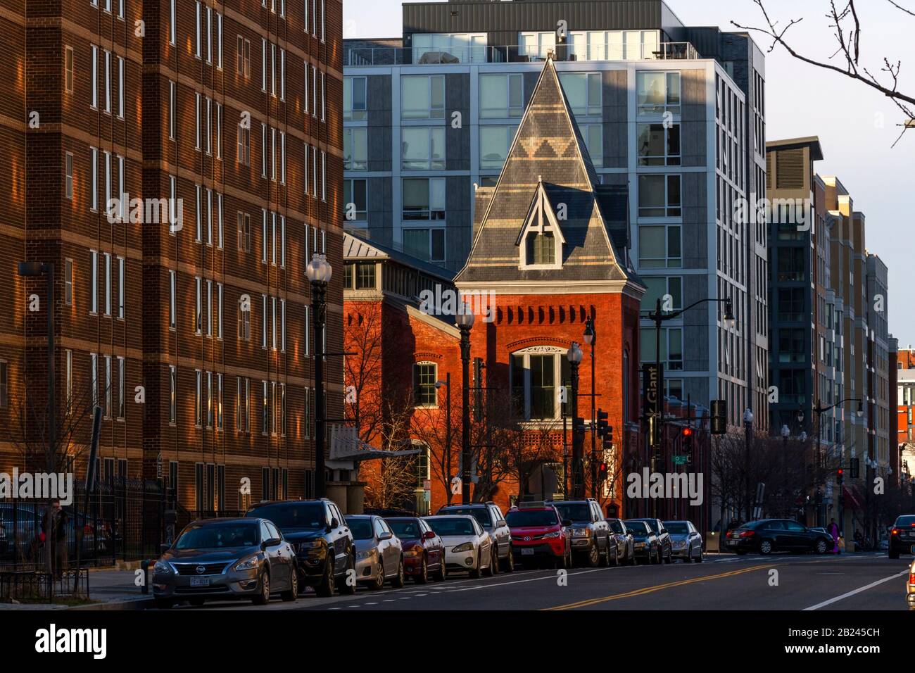 Washington DC Street scene from the Shaw neighborhood looking at The ...