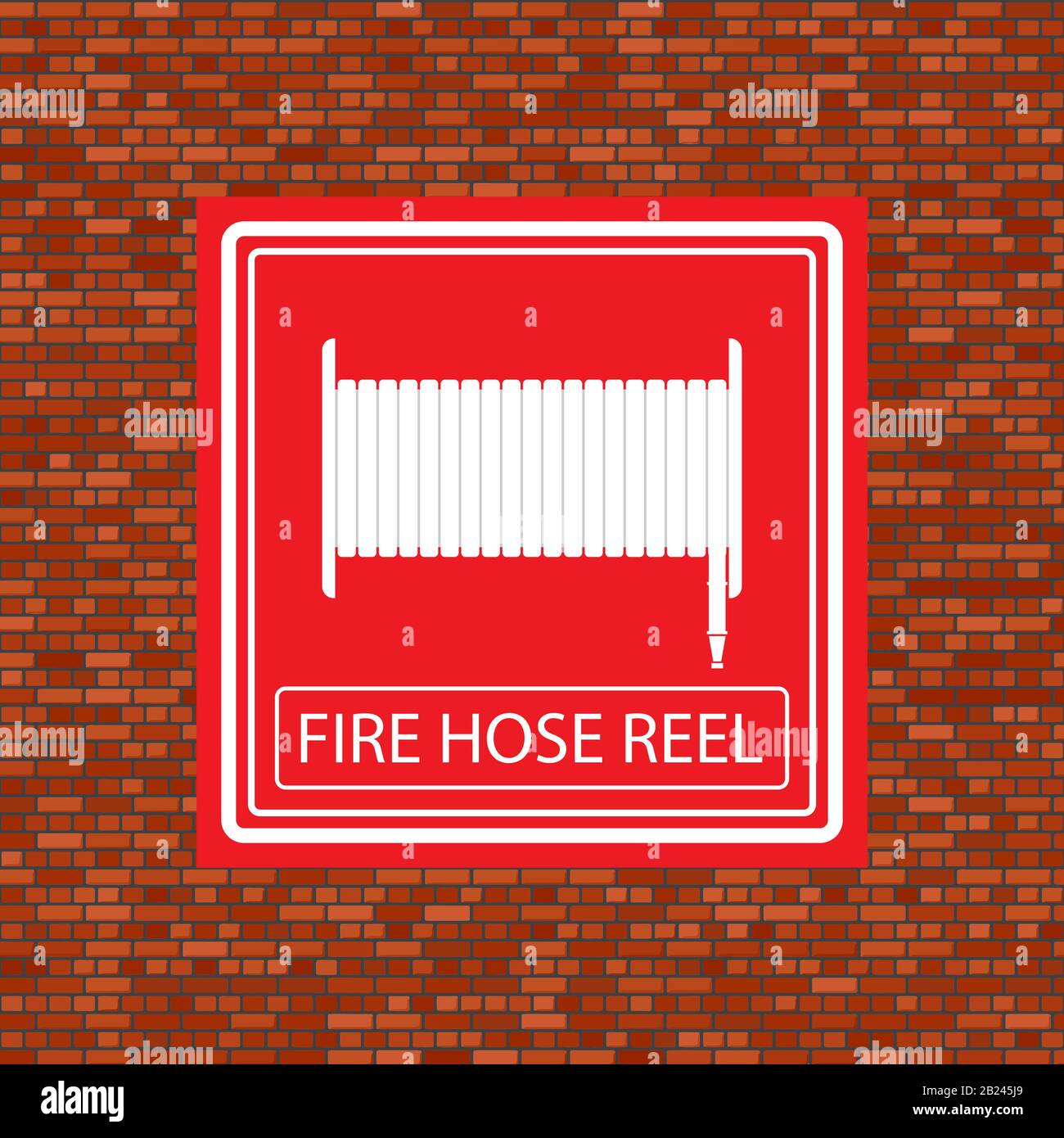 Emblem on brick wall Stock Vector Images - Alamy