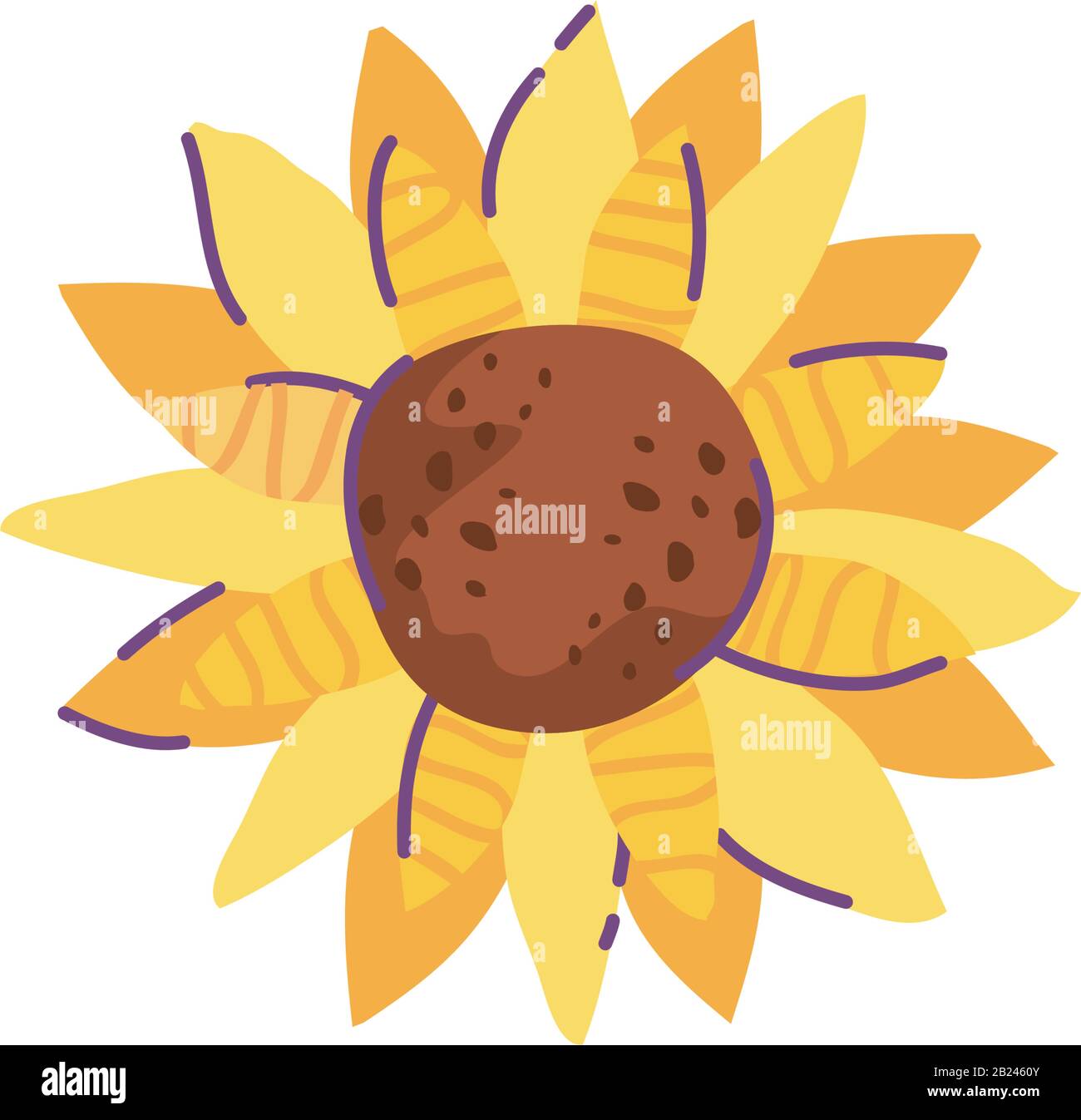 cute sunflower nature isolated icon Stock Vector Image & Art - Alamy