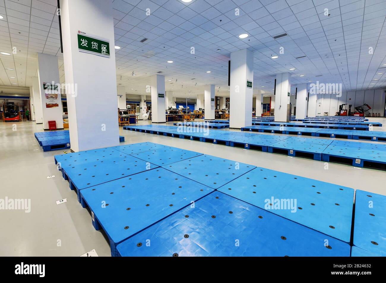BEIJING, CHINA - JUNE 03, 2019: Modern automation of warehouse ...